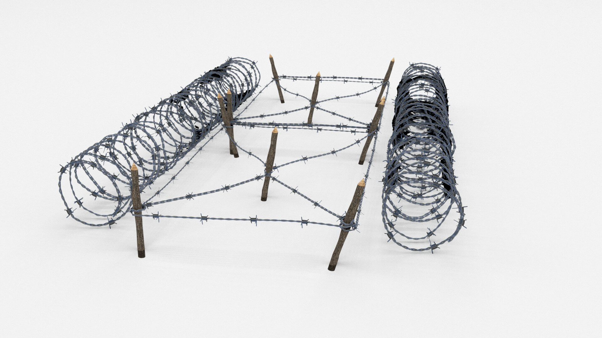Barb Wire Obstacle 21 - 3D Model by dragosburian