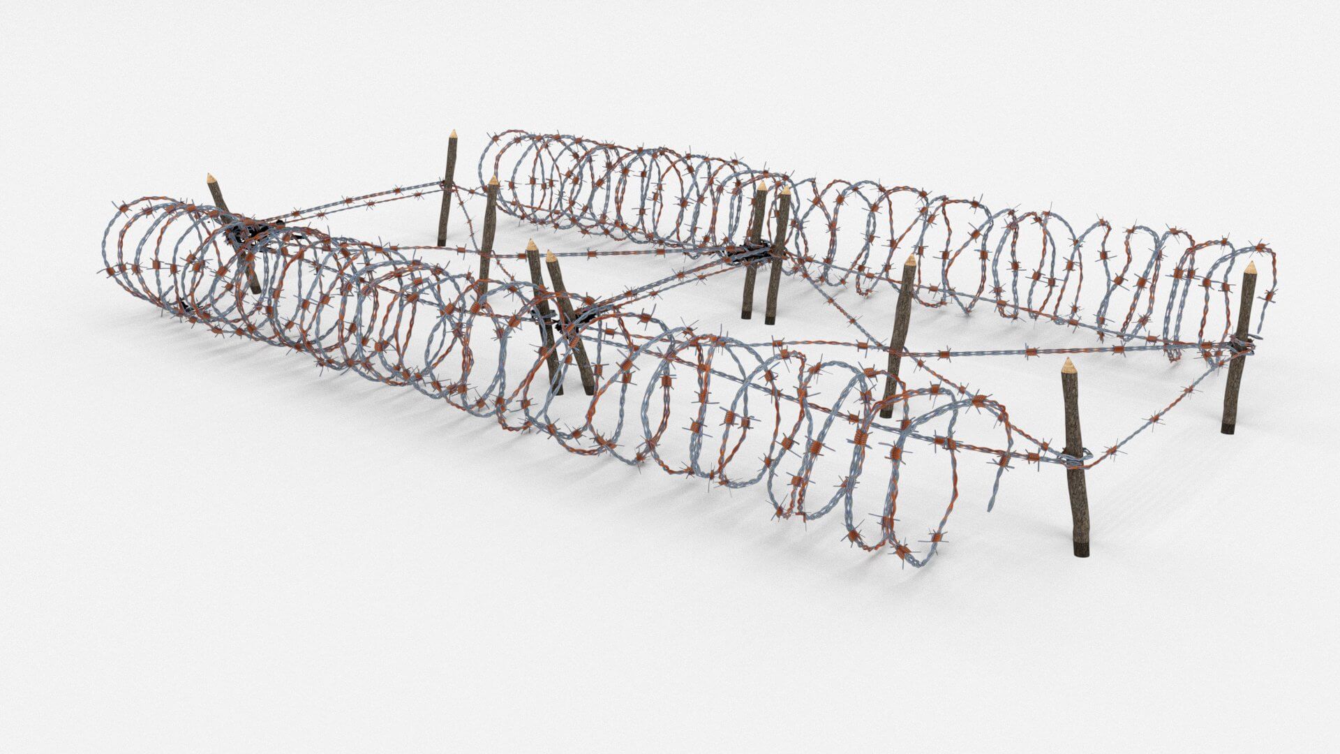Barb Wire Obstacle 22 - 3D Model by dragosburian