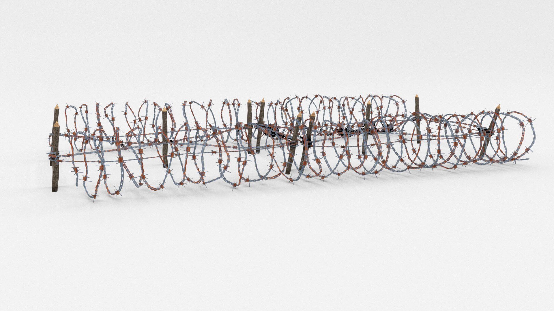 Barb Wire Obstacle 22 - 3D Model by dragosburian
