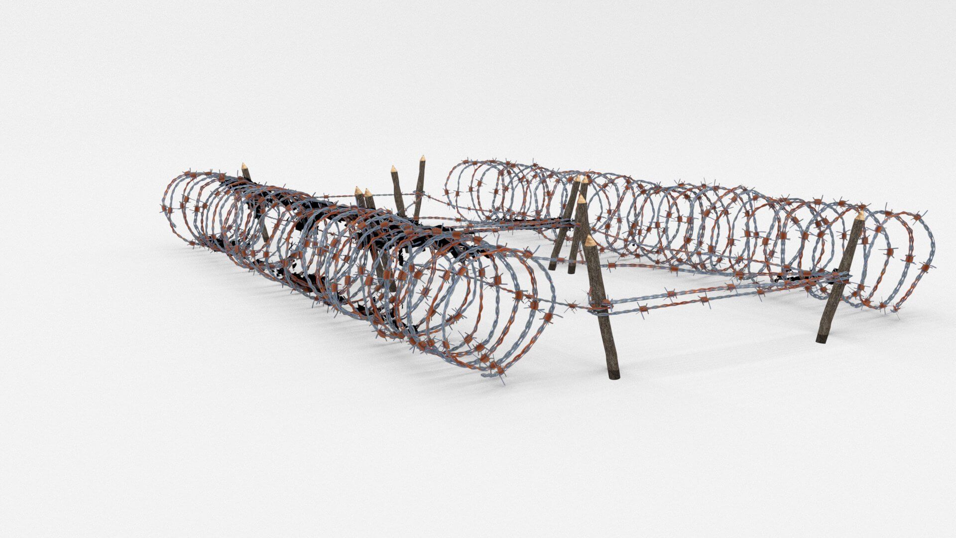Barb Wire Obstacle 22 - 3D Model by dragosburian