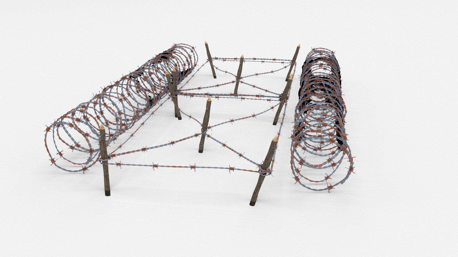 Barb Wire Obstacle 22 - 3D Model by dragosburian