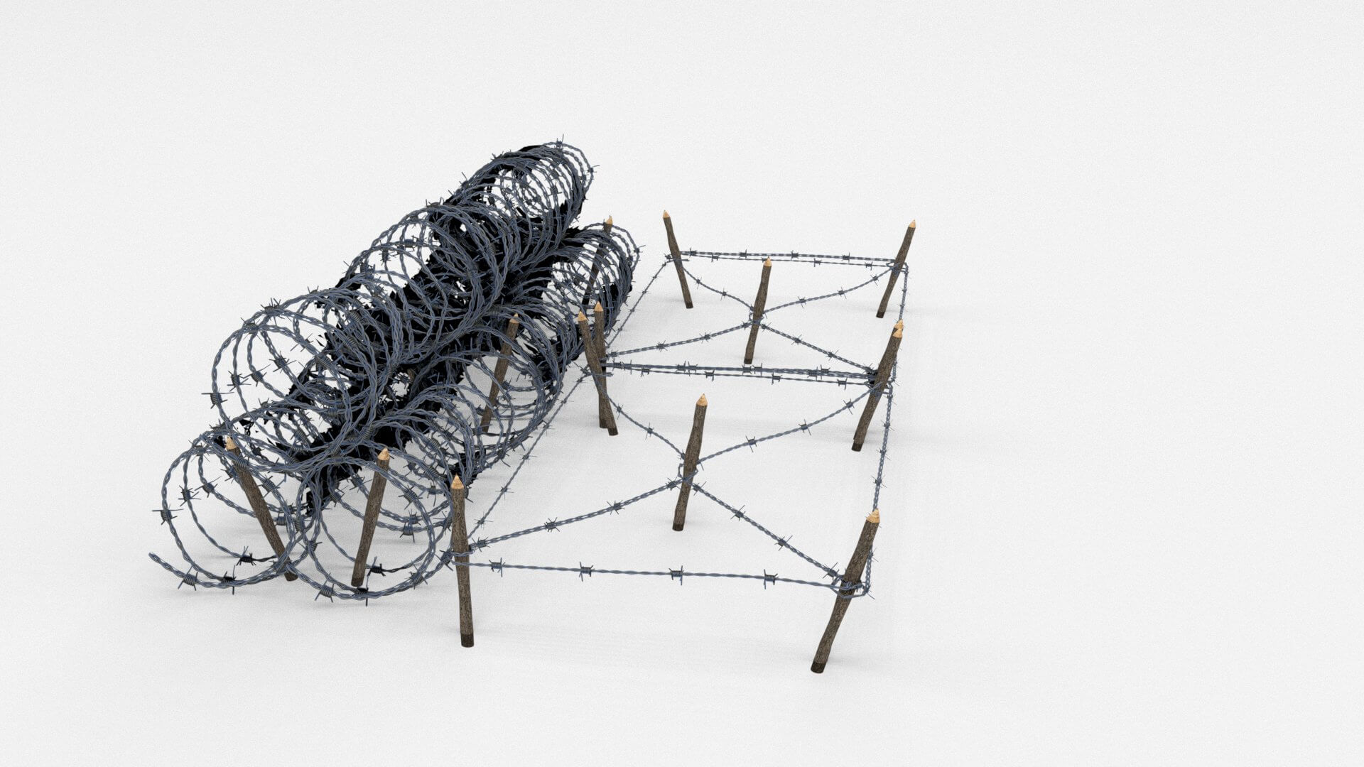 Barb Wire Obstacle 23 - 3D Model by dragosburian