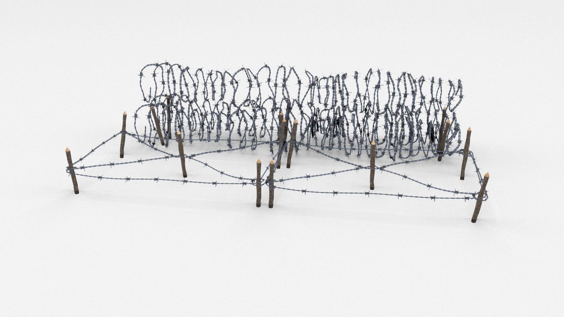 Barb Wire Obstacle 23 - 3D Model by dragosburian