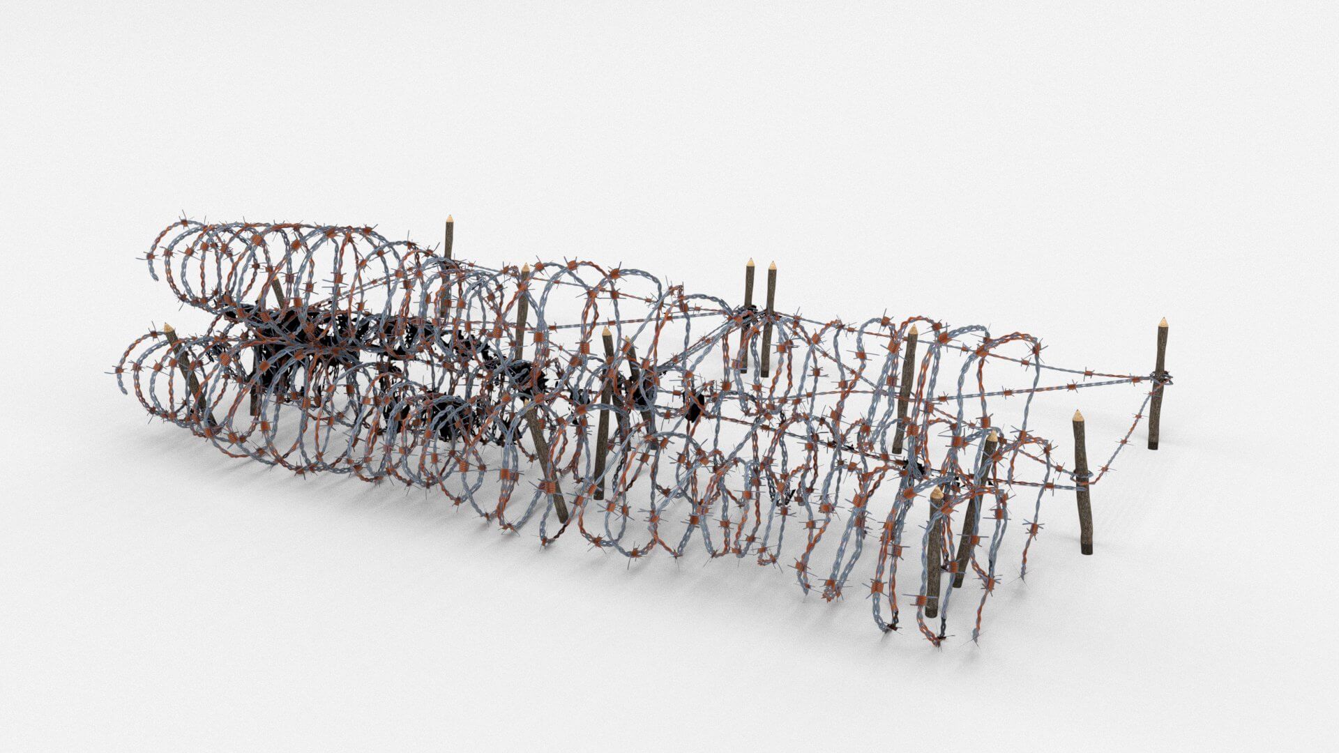 Barb Wire Obstacle 24 - 3D Model by dragosburian