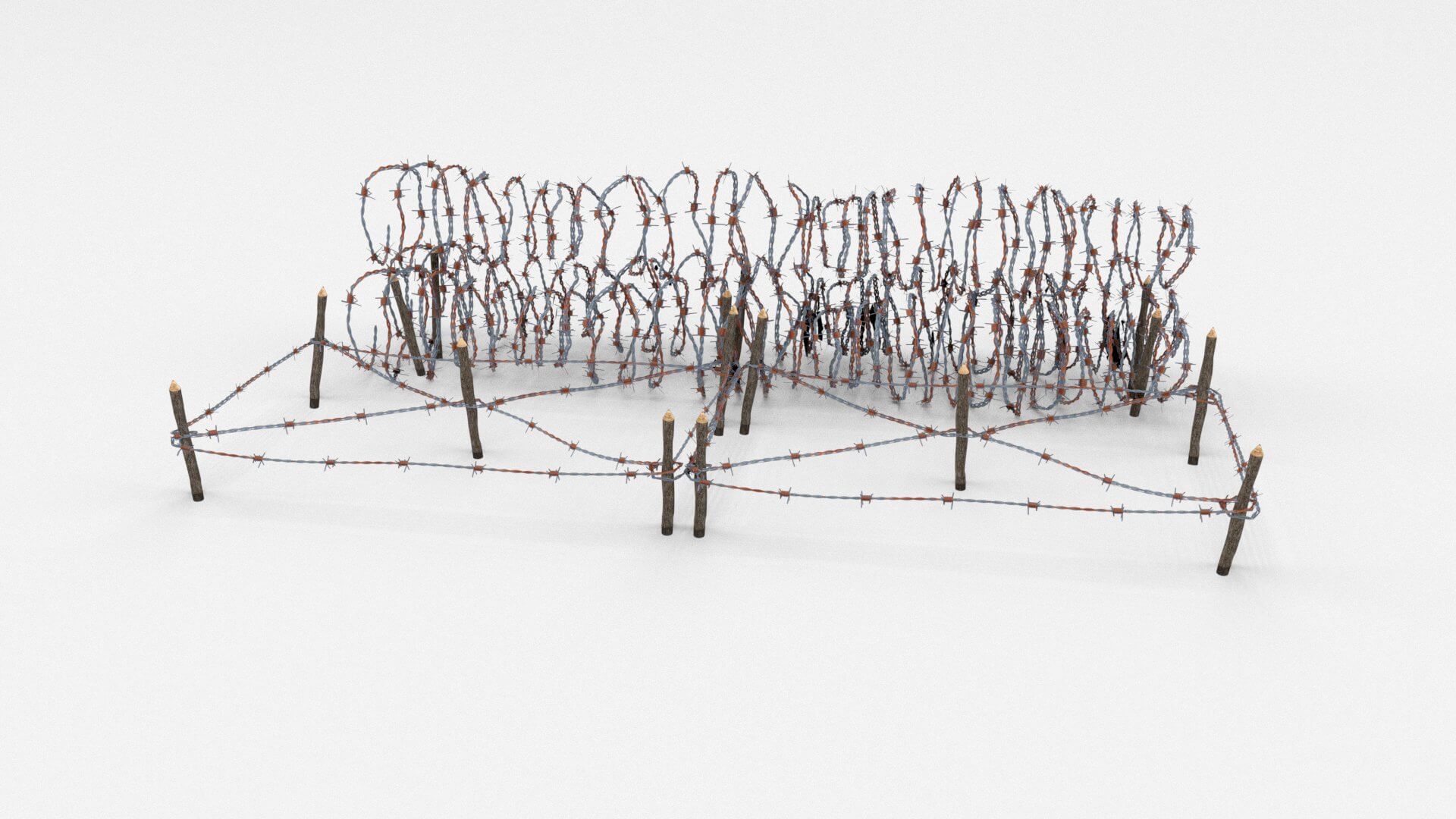 Barb Wire Obstacle 24 - 3D Model by dragosburian