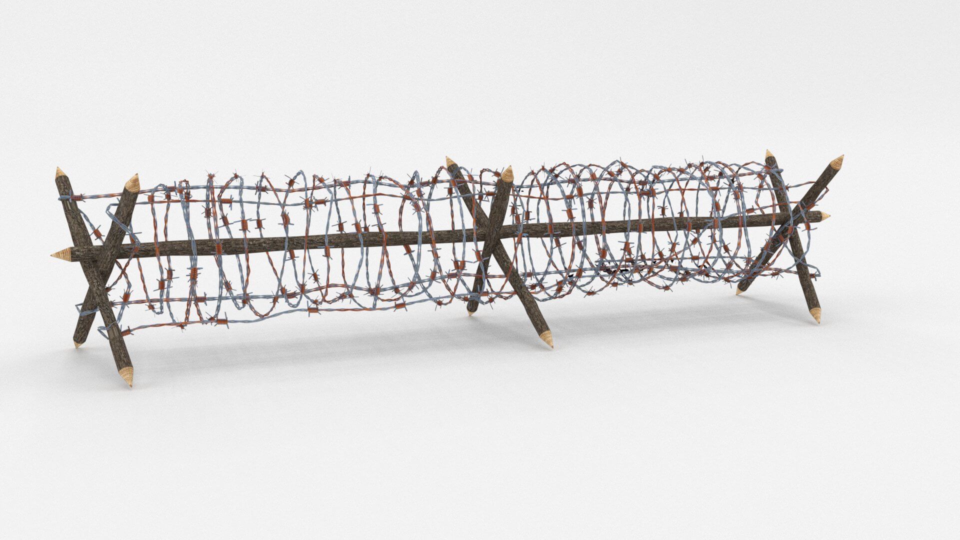 Barb Wire Obstacle 3 - 3D Model by dragosburian