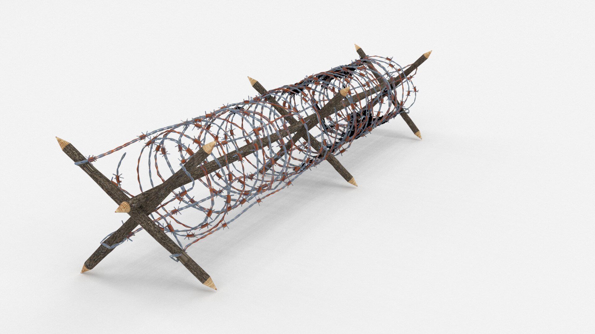 Barb Wire Obstacle 3 - 3D Model by dragosburian