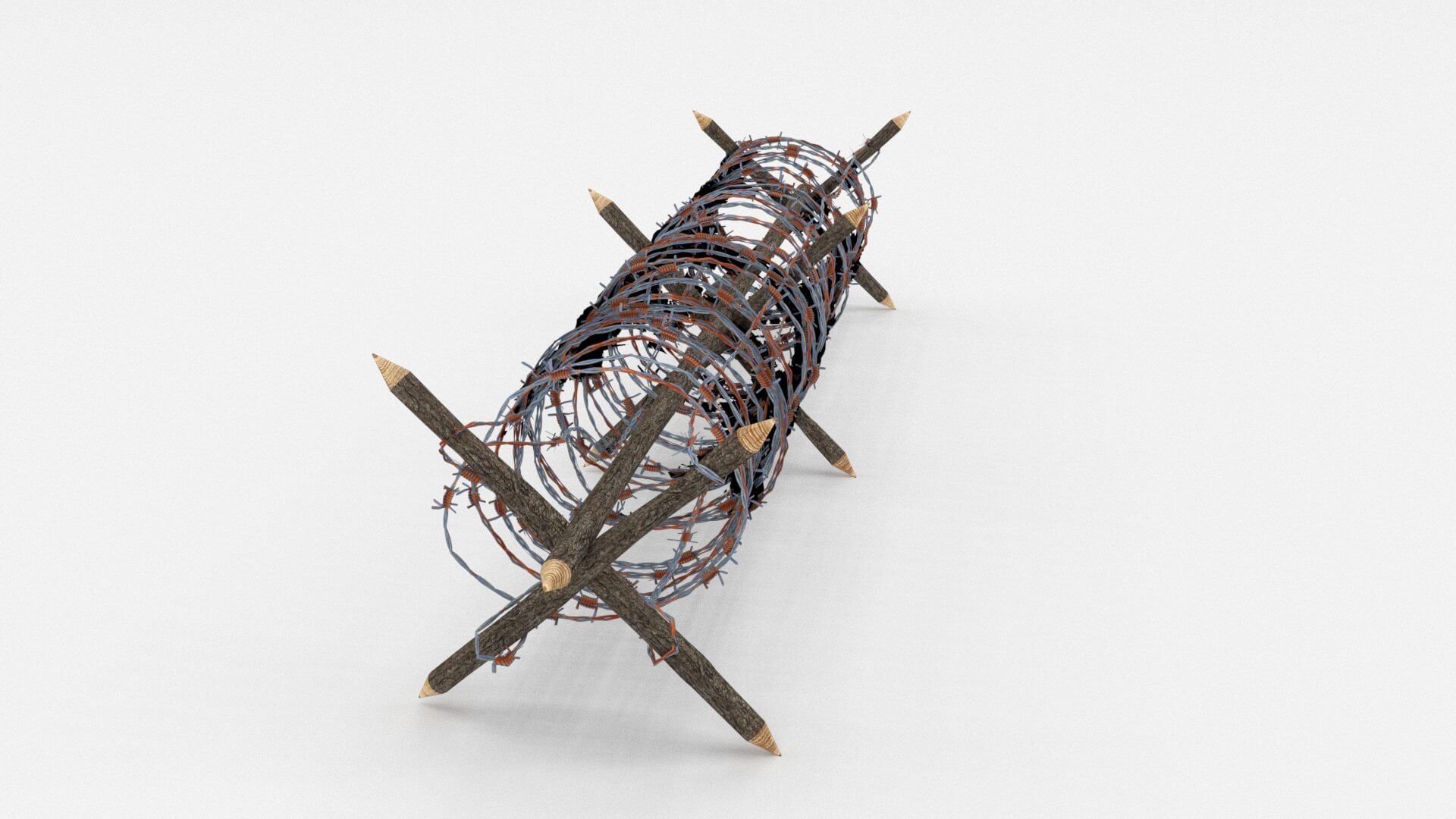 Barb Wire Obstacle 3 - 3D Model by dragosburian