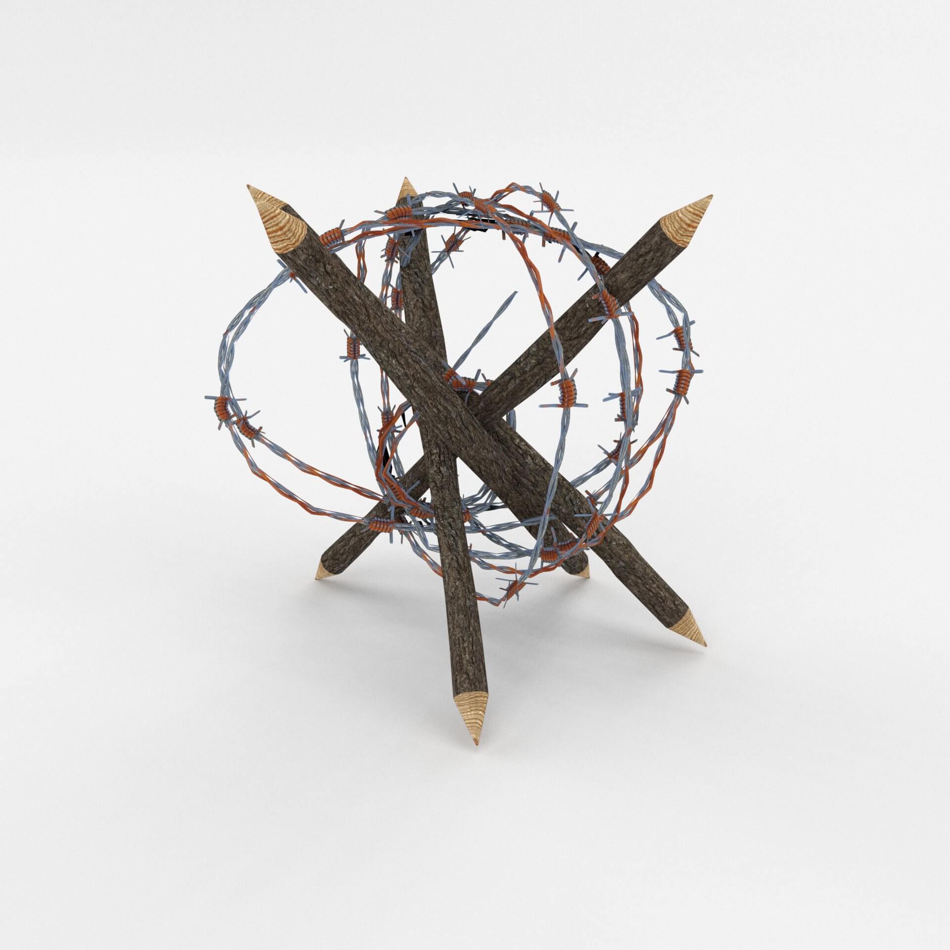 Barb Wire Obstacle 5 - 3D Model by dragosburian