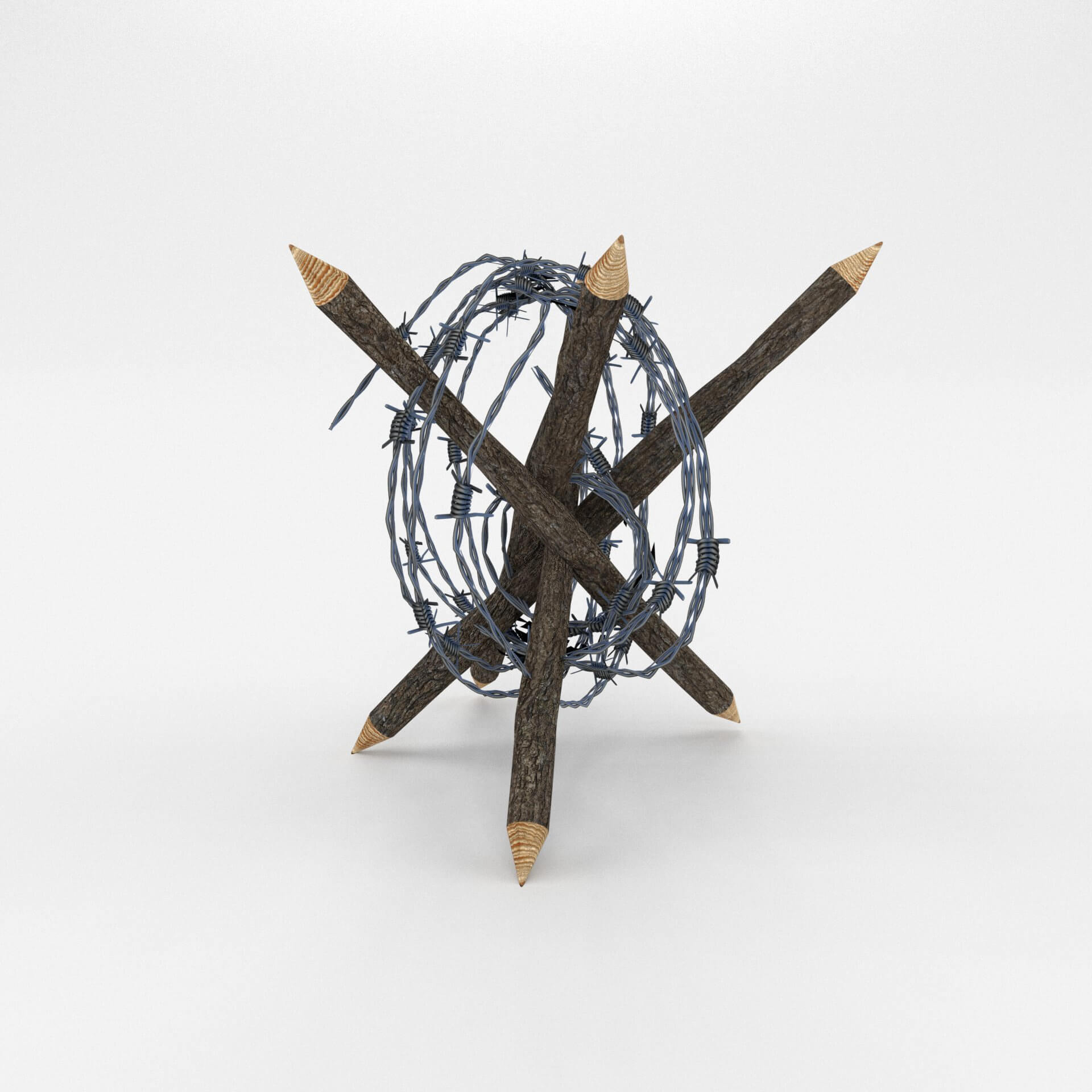 Barb Wire Obstacle 6 - 3D Model by dragosburian