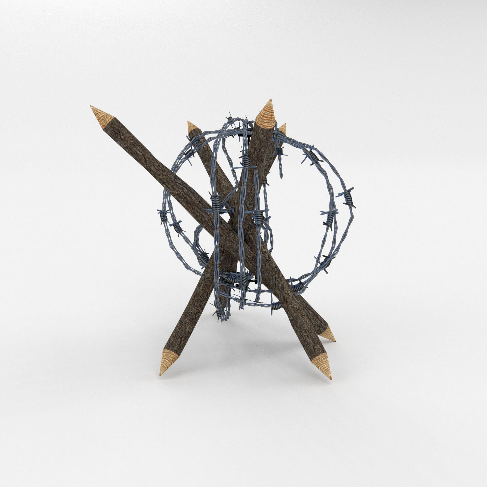 Barb Wire Obstacle 6 - 3D Model by dragosburian