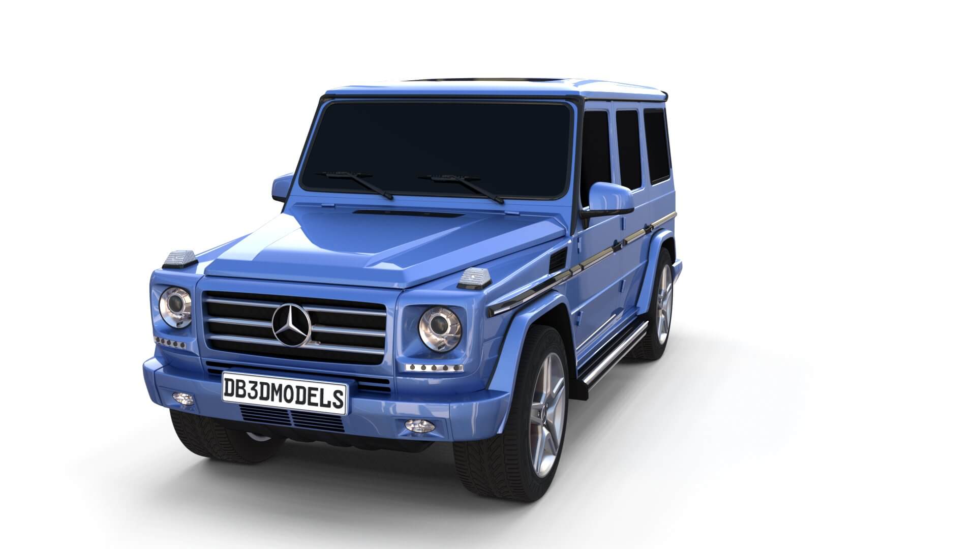 Mercedes Benz G Class Blue - 3D Model by dragosburian