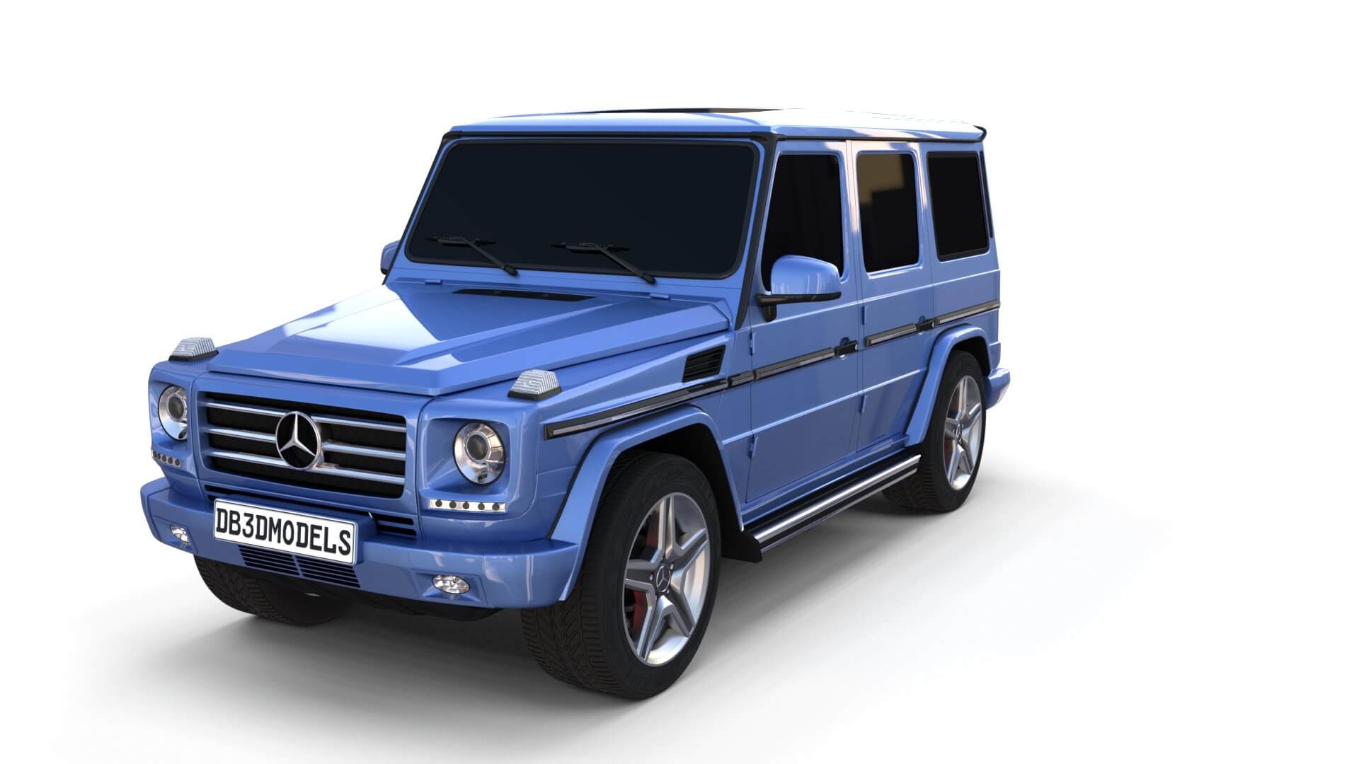 Mercedes Benz G Class Blue - 3D Model by dragosburian