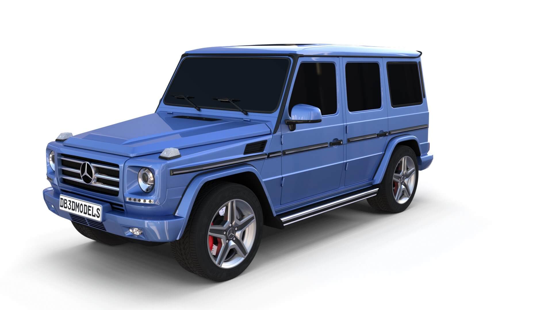 Mercedes Benz G Class Blue - 3D Model by dragosburian