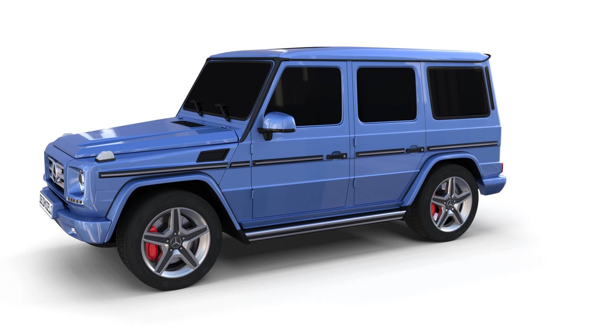Mercedes Benz G Class Blue - 3D Model by dragosburian