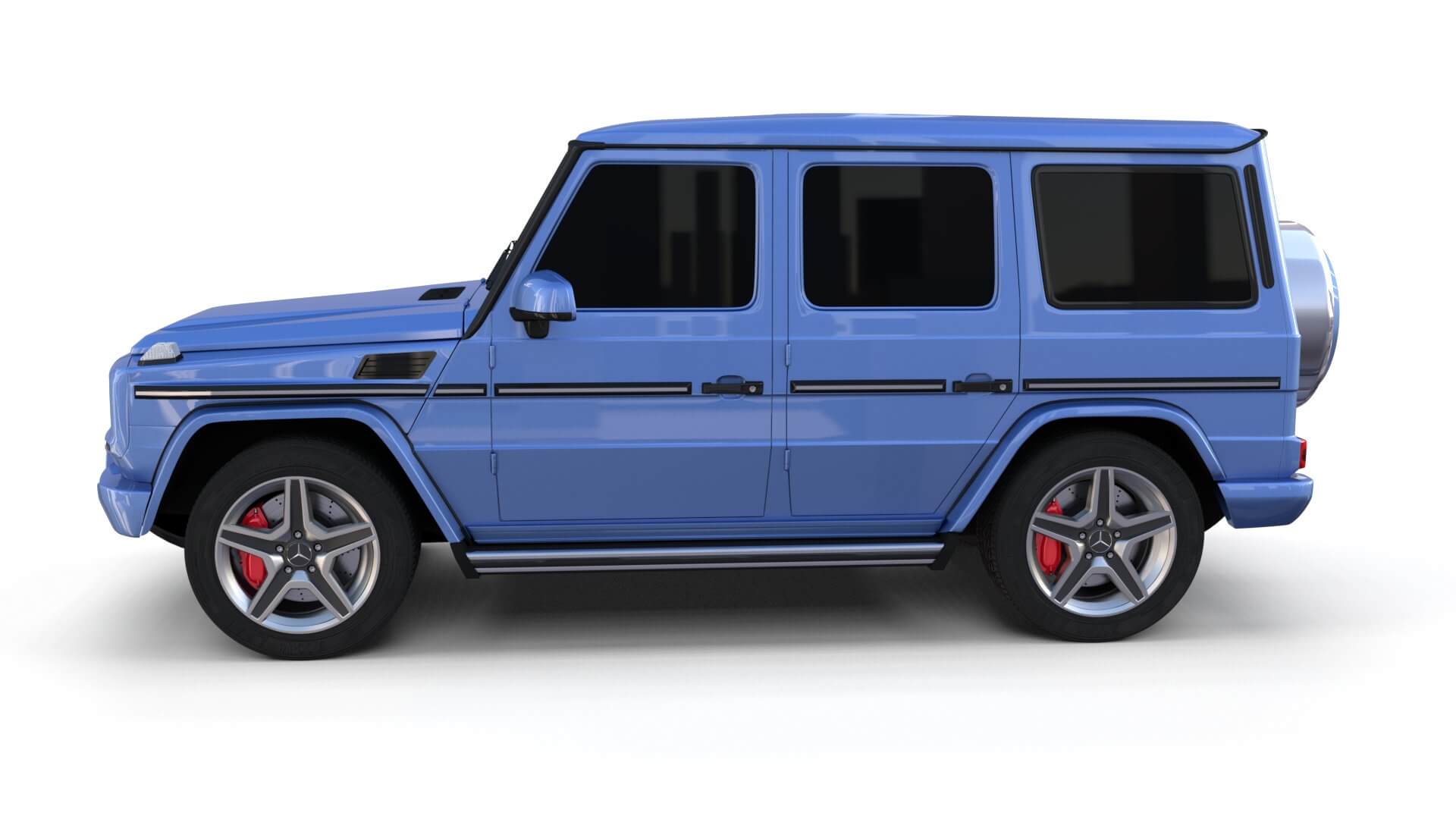 Mercedes Benz G Class Blue - 3D Model by dragosburian