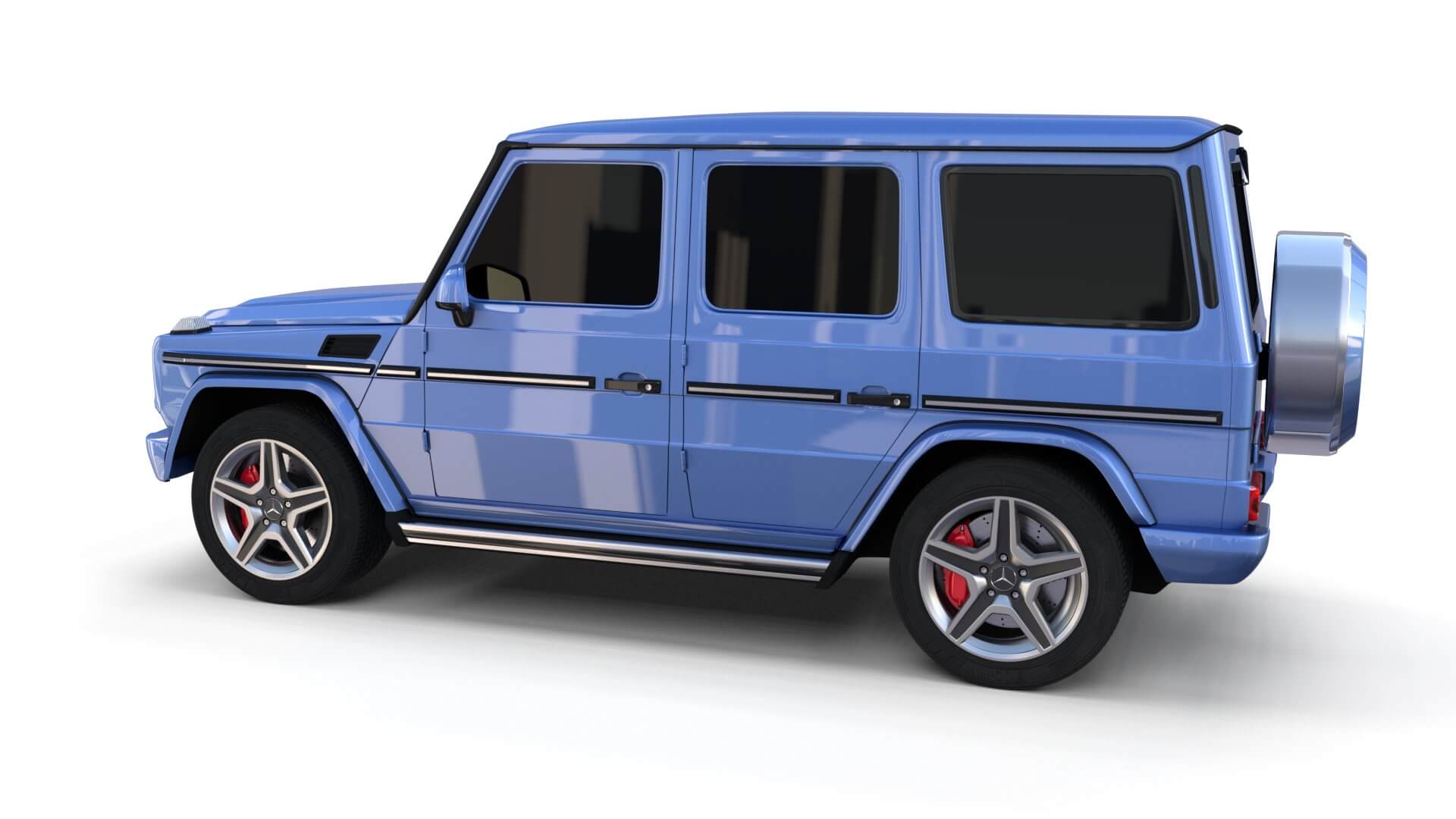 Mercedes Benz G Class Blue - 3D Model by dragosburian