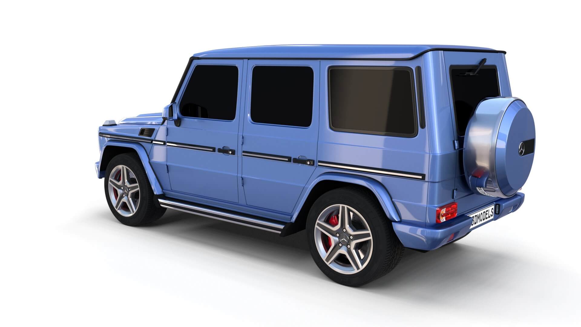 Mercedes Benz G Class Blue - 3D Model by dragosburian