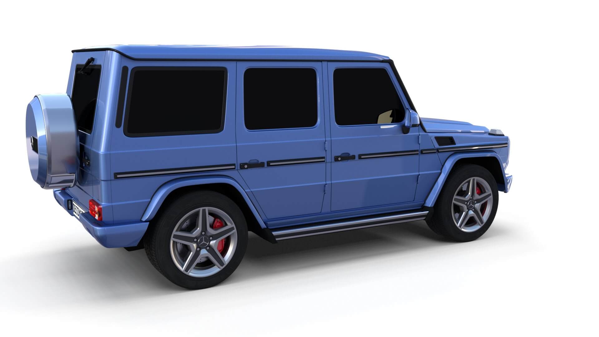 Mercedes Benz G Class Blue - 3D Model by dragosburian