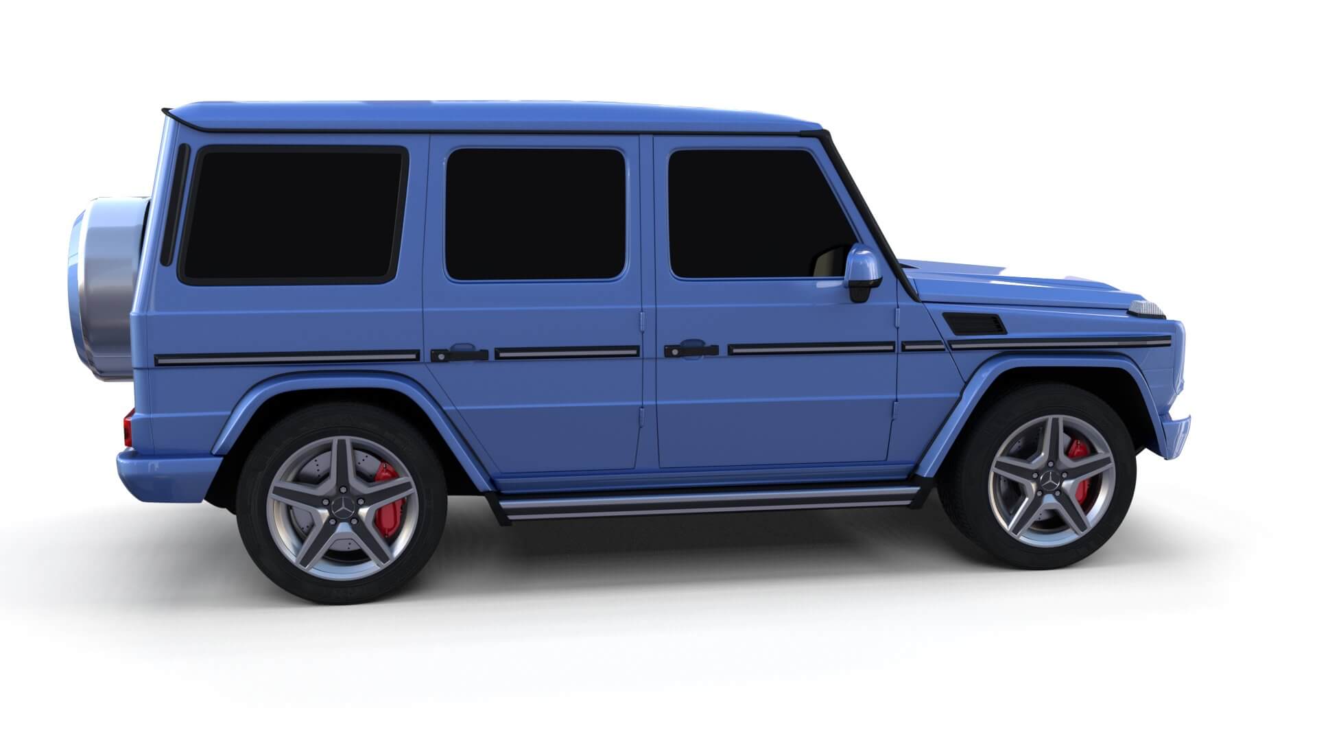 Mercedes Benz G Class Blue - 3D Model by dragosburian