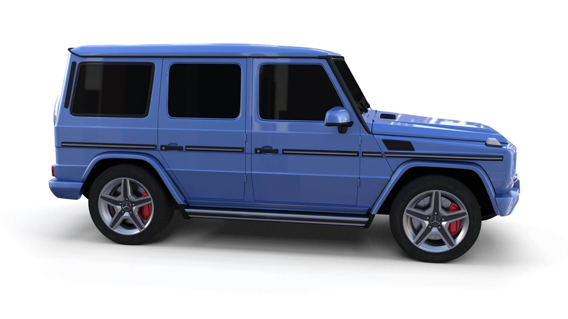 Mercedes Benz G Class Blue - 3D Model by dragosburian