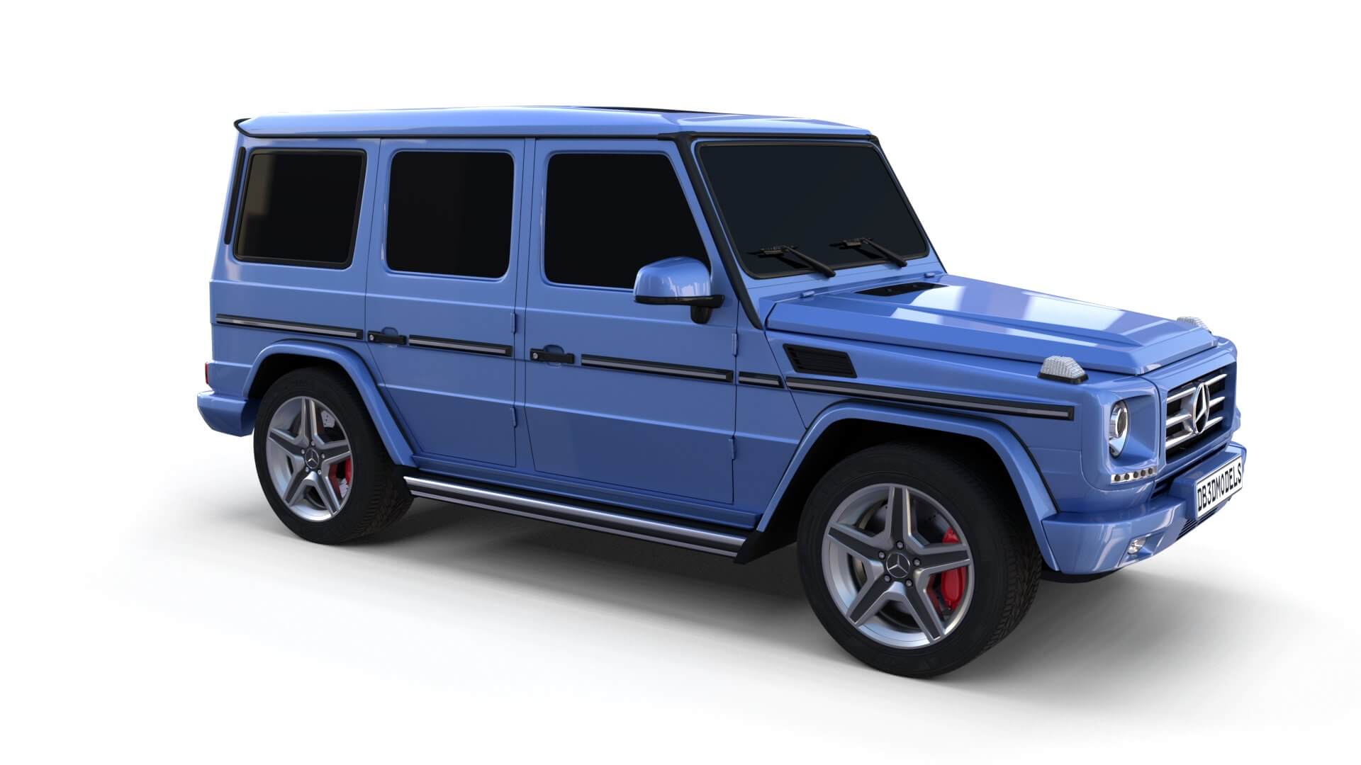 Mercedes Benz G Class Blue - 3D Model by dragosburian