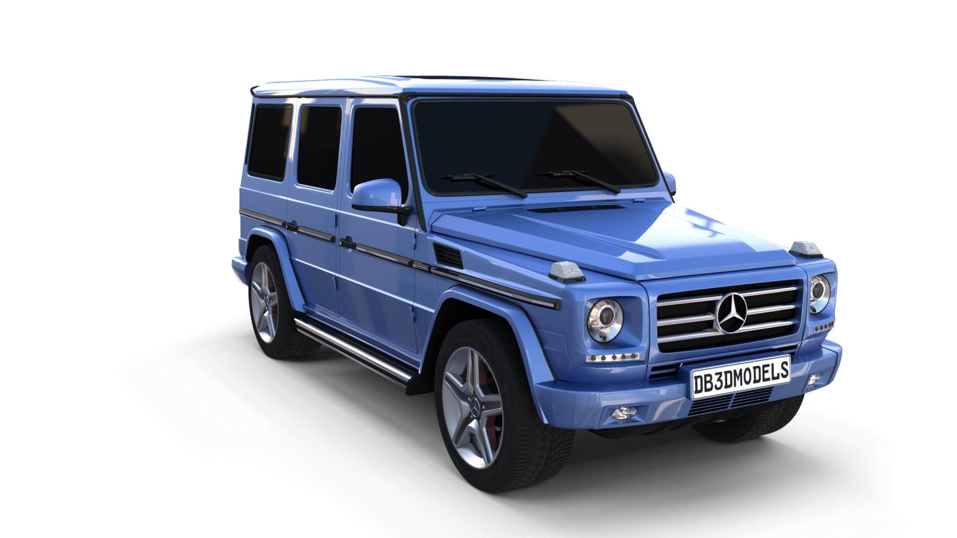 Mercedes Benz G Class Blue - 3D Model by dragosburian
