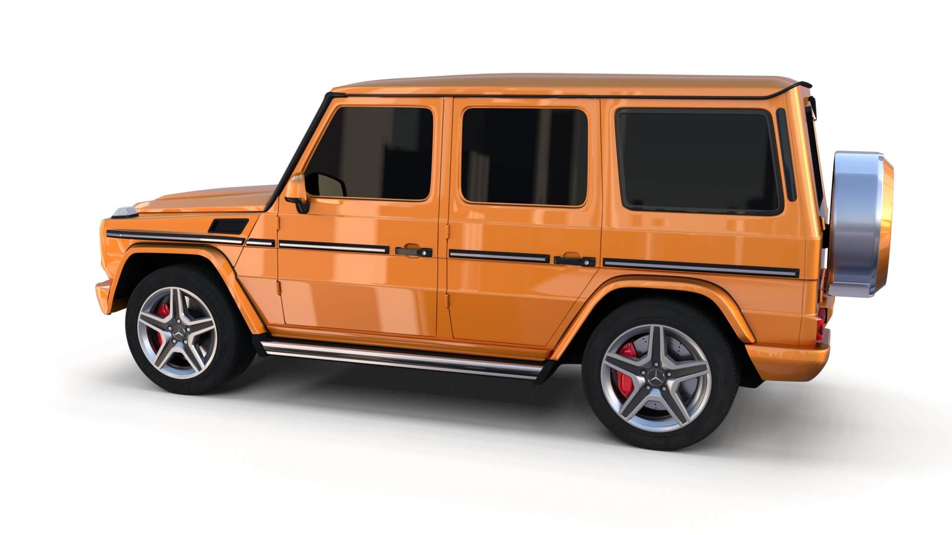 Mercedes Benz G Class Orange - 3D Model by dragosburian