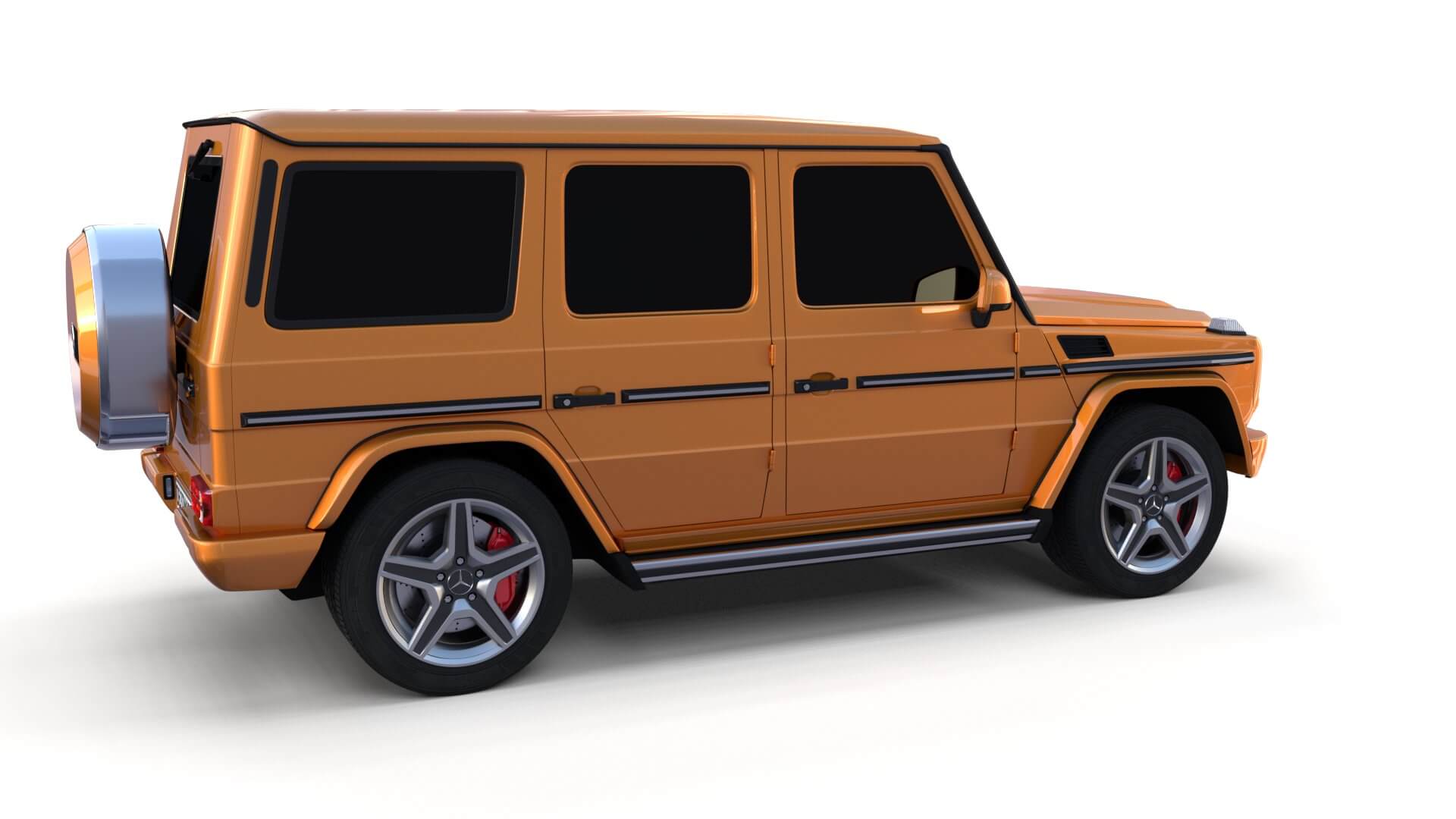 Mercedes Benz G Class Orange - 3D Model by dragosburian