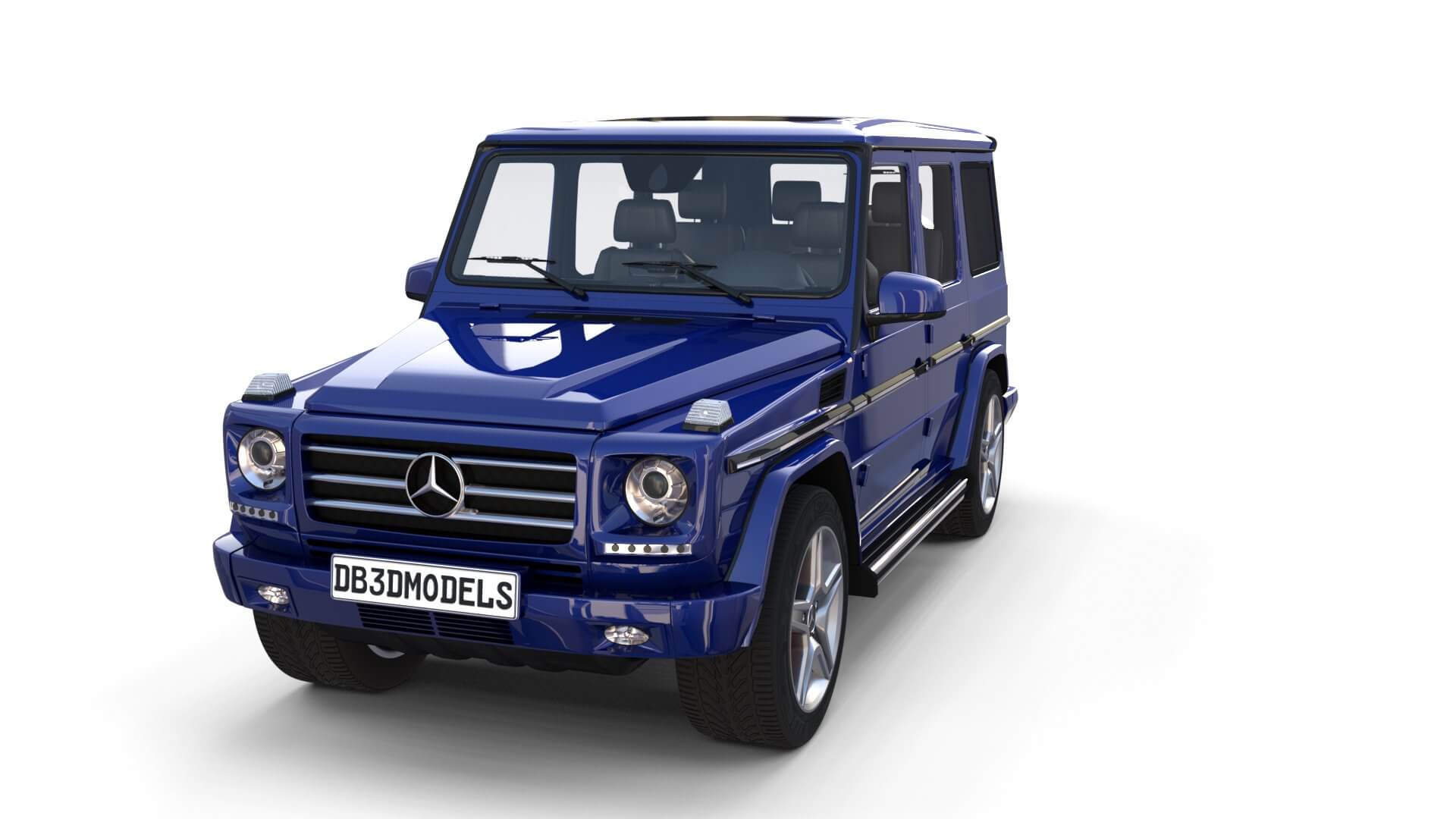 Mercedes Benz G Class with Interior Blue - 3D Model by dragosburian