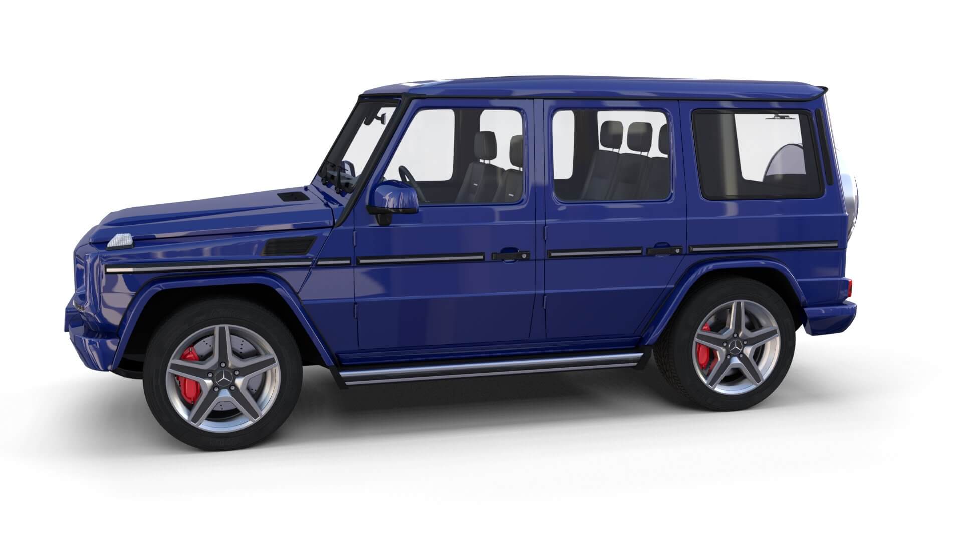 Mercedes Benz G Class with Interior Blue - 3D Model by dragosburian