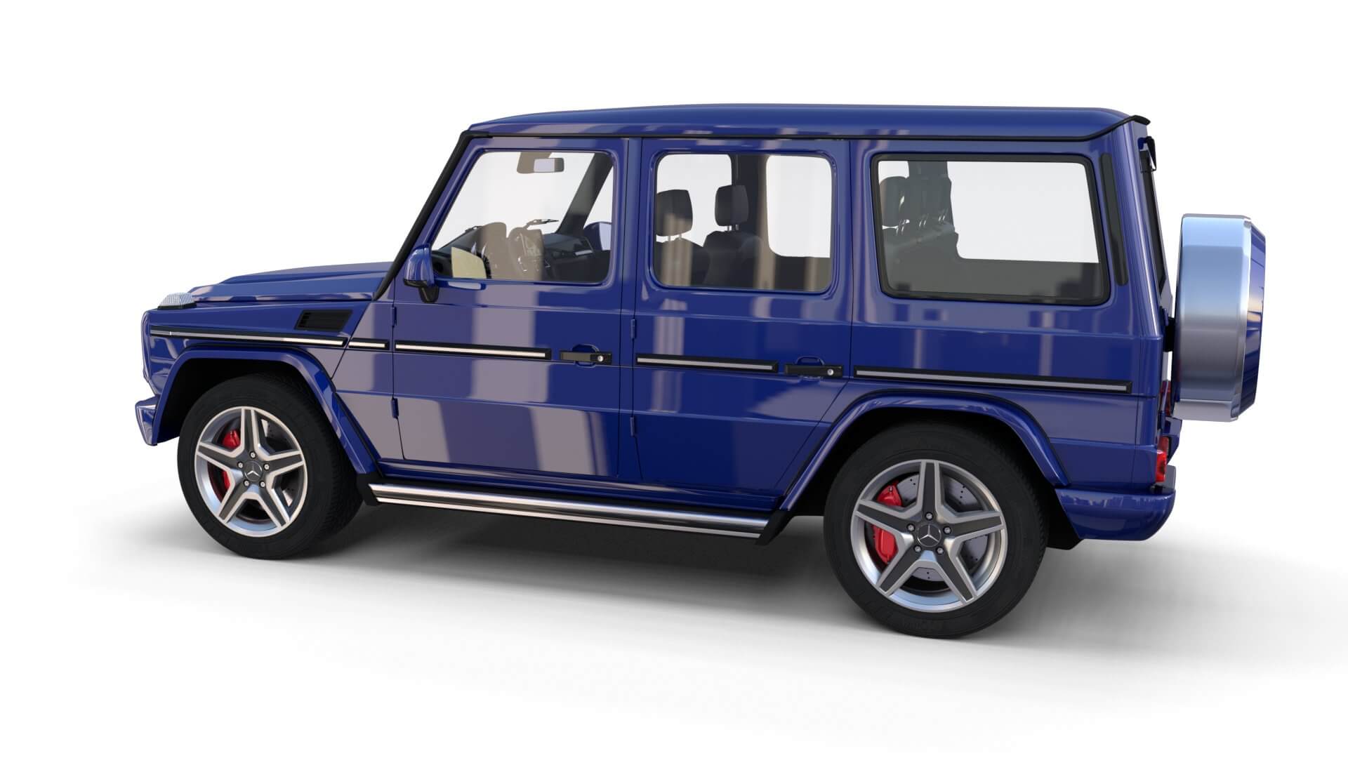 Mercedes Benz G Class with Interior Blue - 3D Model by dragosburian