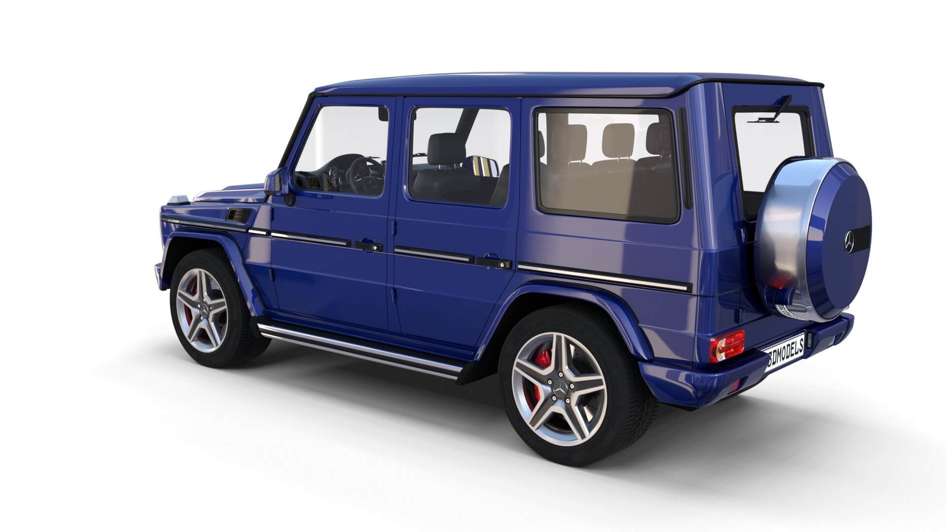 Mercedes Benz G Class with Interior Blue - 3D Model by dragosburian