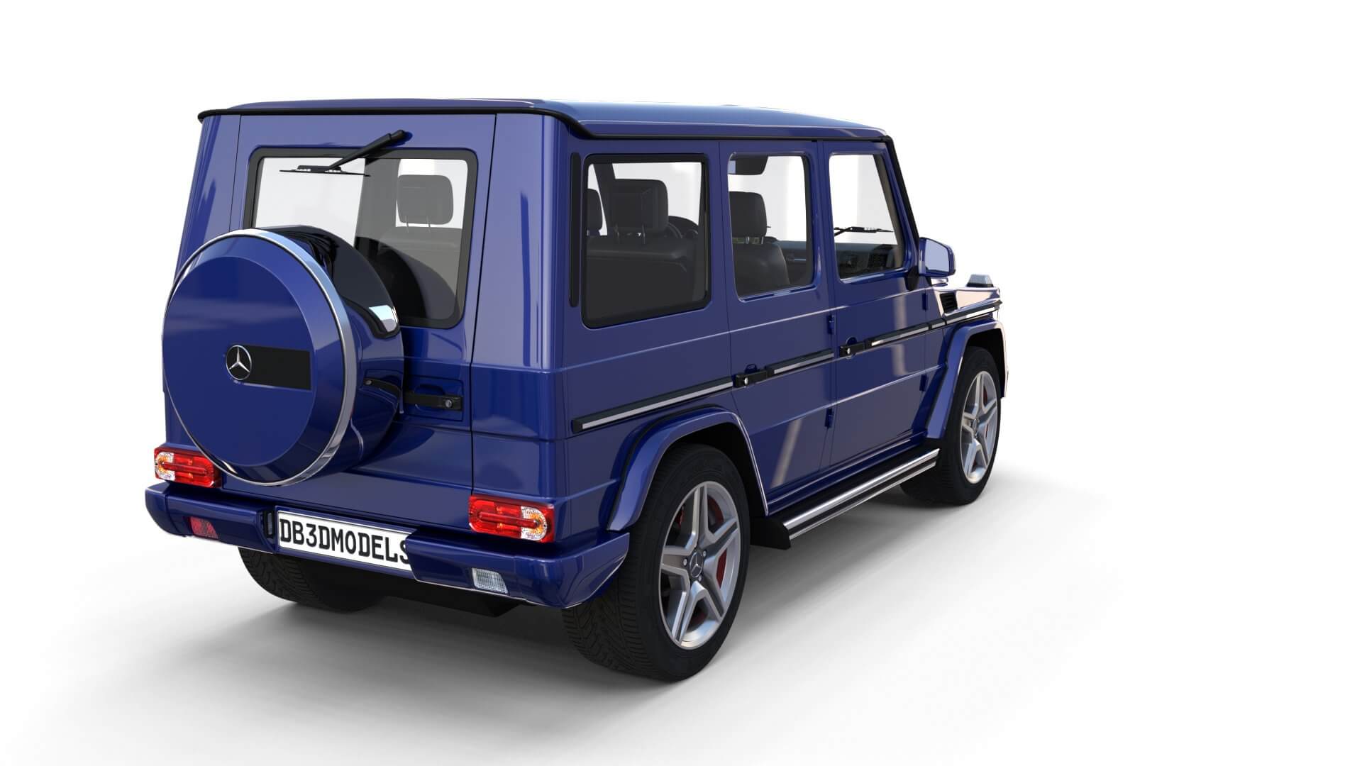 Mercedes Benz G Class with Interior Blue - 3D Model by dragosburian