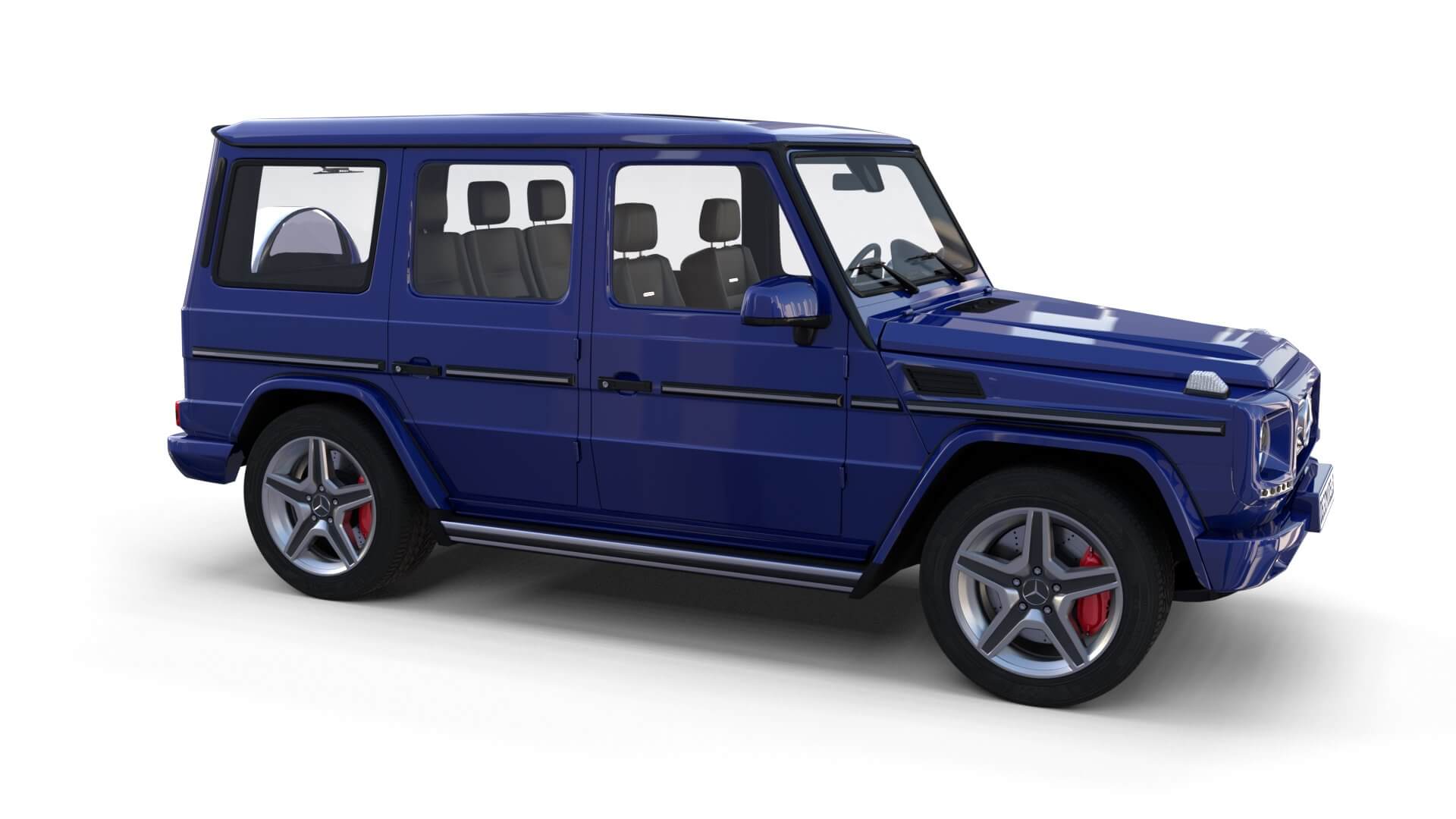 Mercedes Benz G Class with Interior Blue - 3D Model by dragosburian