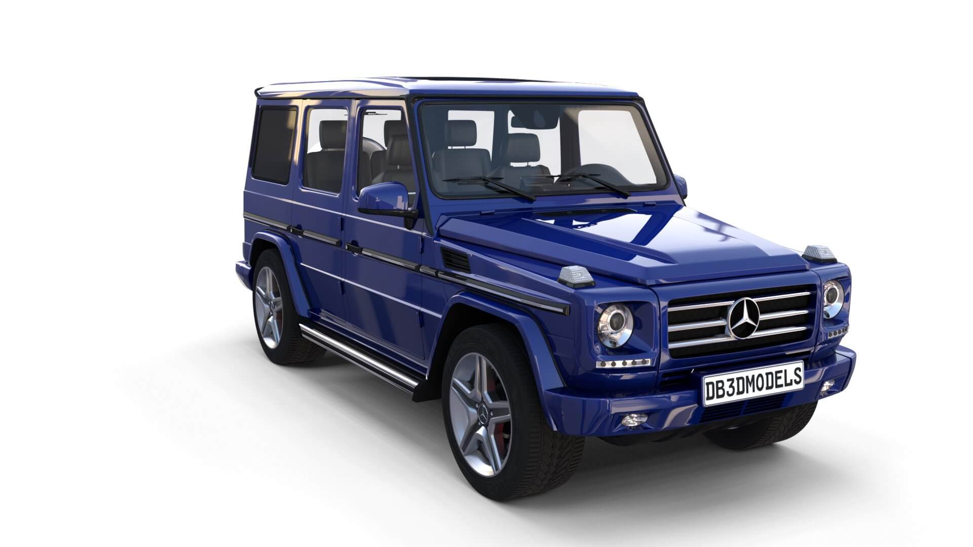 Mercedes Benz G Class with Interior Blue - 3D Model by dragosburian