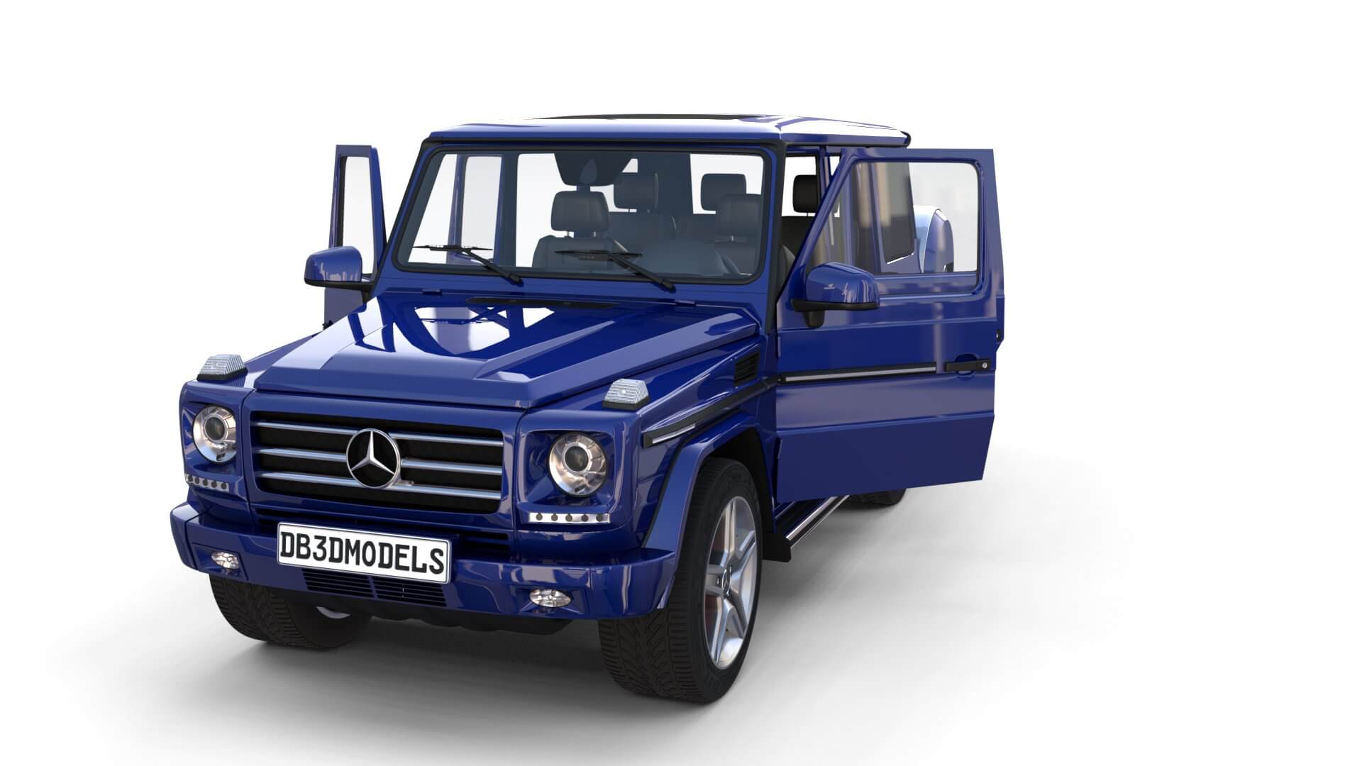 Mercedes Benz G Class with Interior Blue - 3D Model by dragosburian