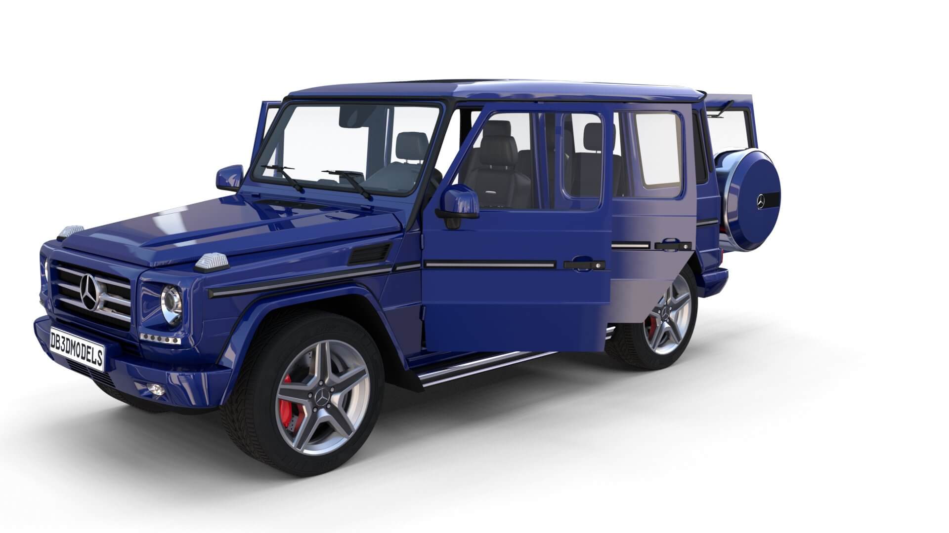 Mercedes Benz G Class with Interior Blue - 3D Model by dragosburian