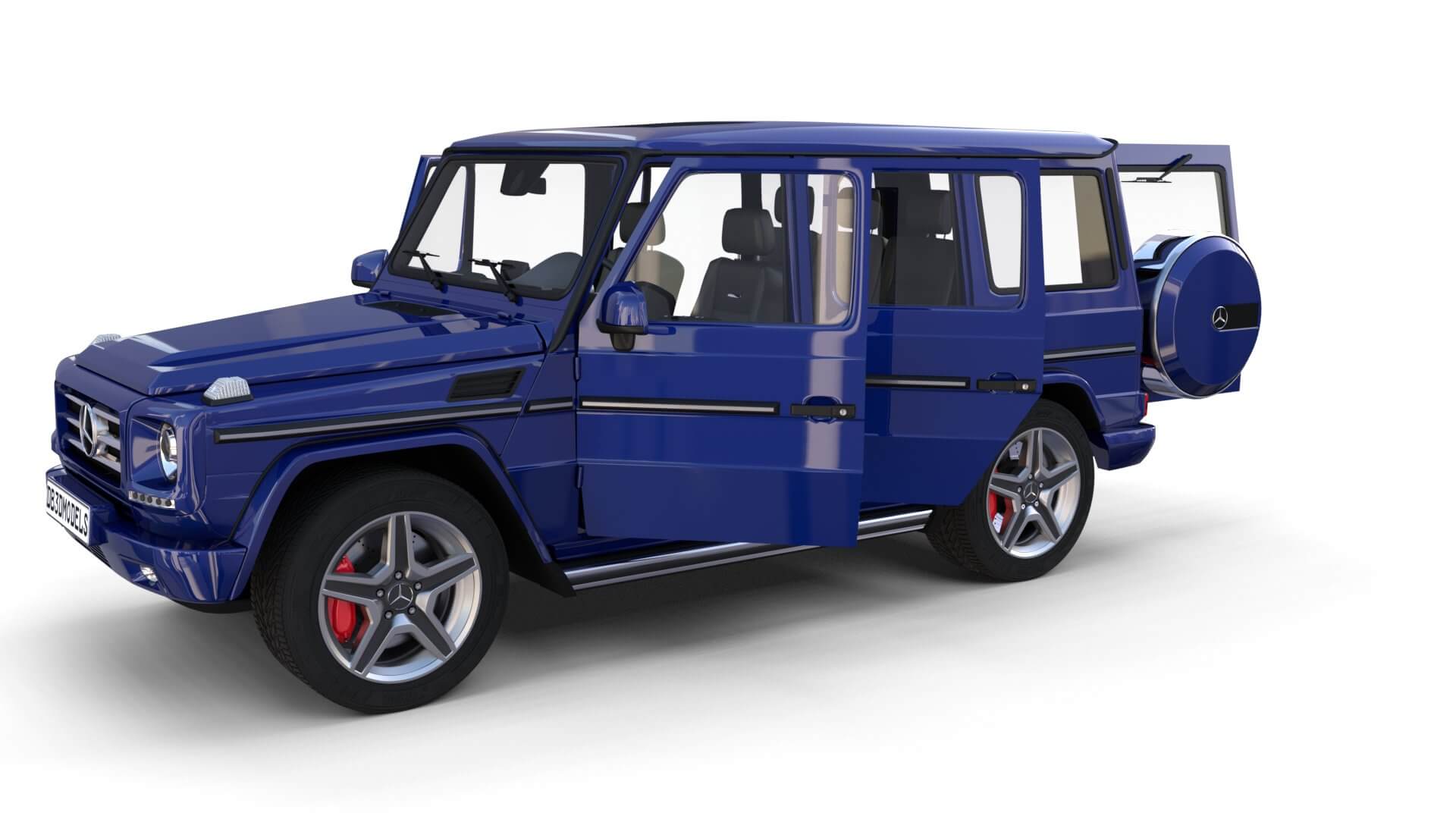Mercedes Benz G Class with Interior Blue - 3D Model by dragosburian
