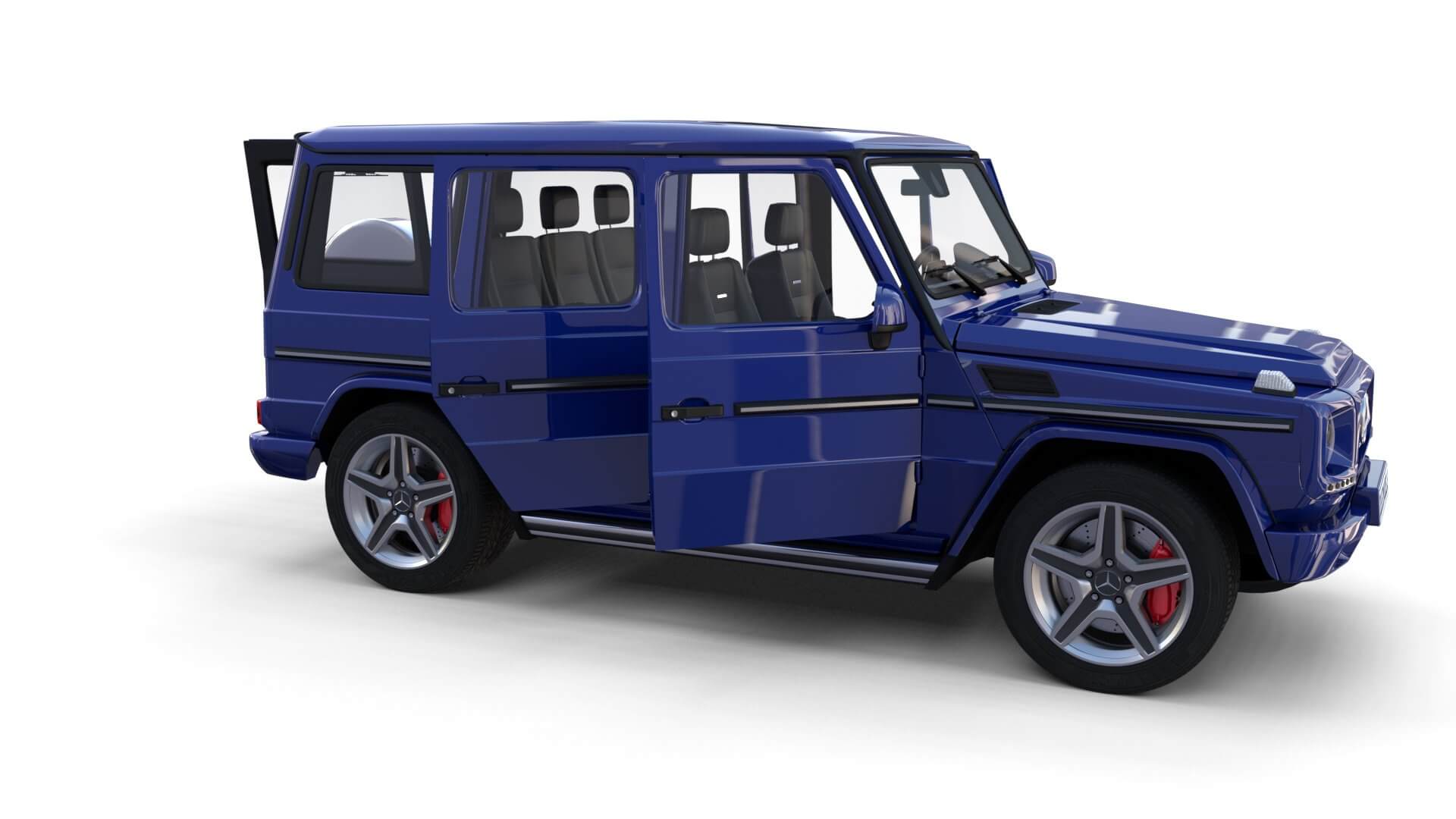 Mercedes Benz G Class with Interior Blue - 3D Model by dragosburian