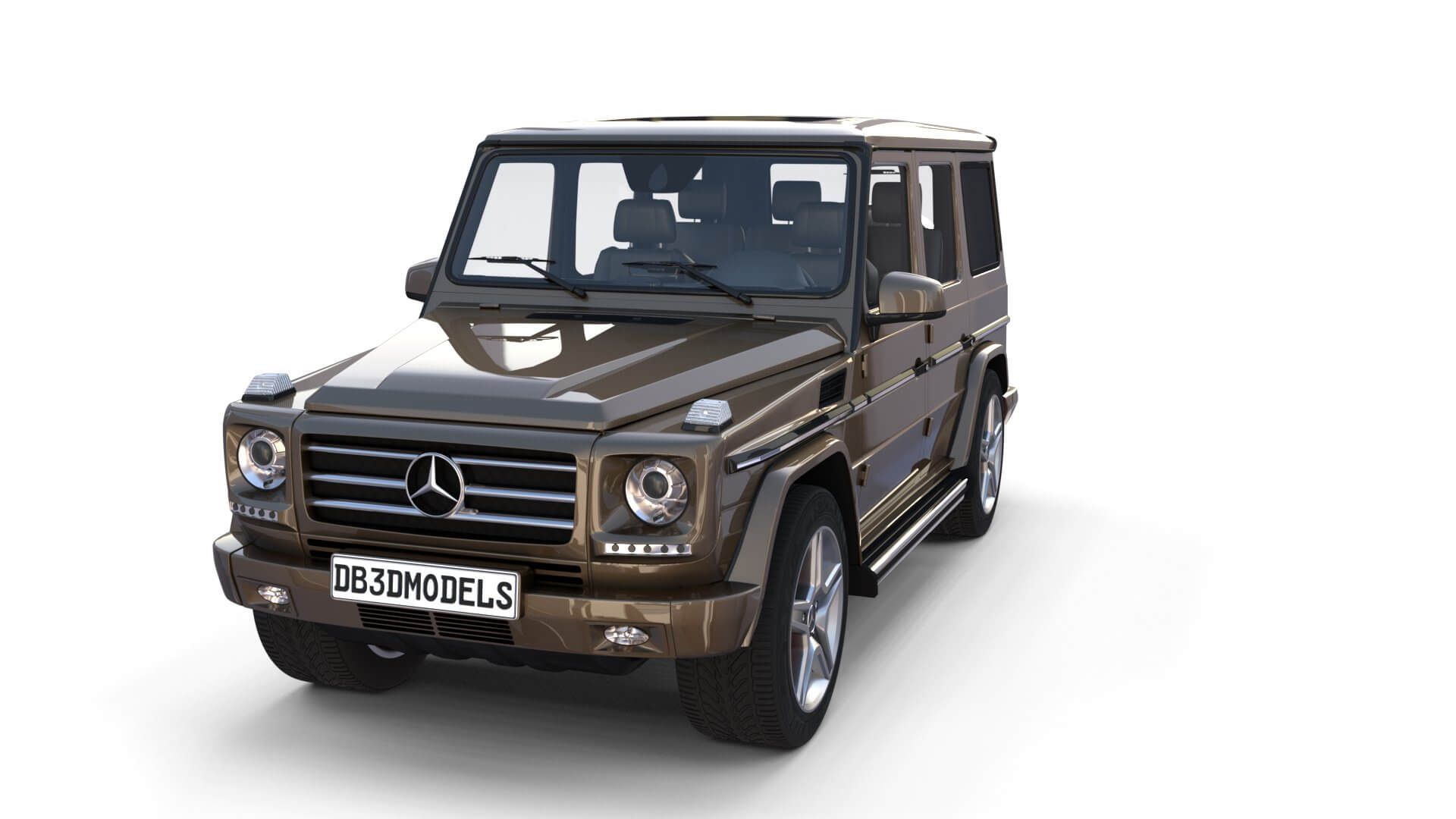 Mercedes Benz G Class with Interior Brown - 3D Model by dragosburian