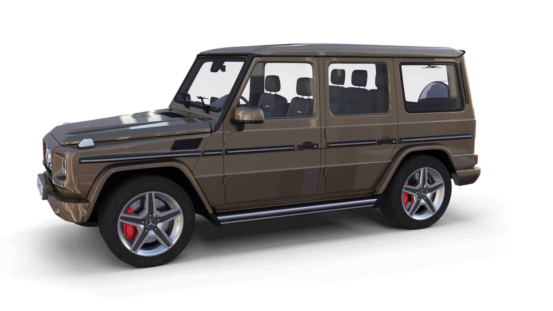 Mercedes Benz G Class with Interior Brown - 3D Model by dragosburian