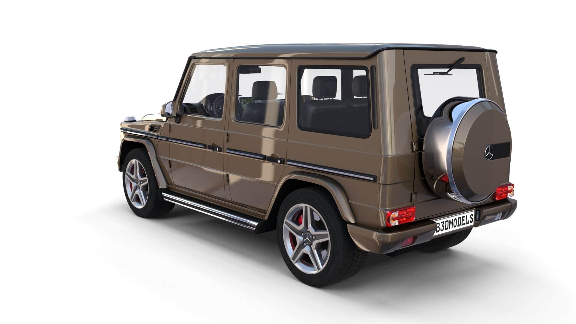Mercedes Benz G Class with Interior Brown - 3D Model by dragosburian