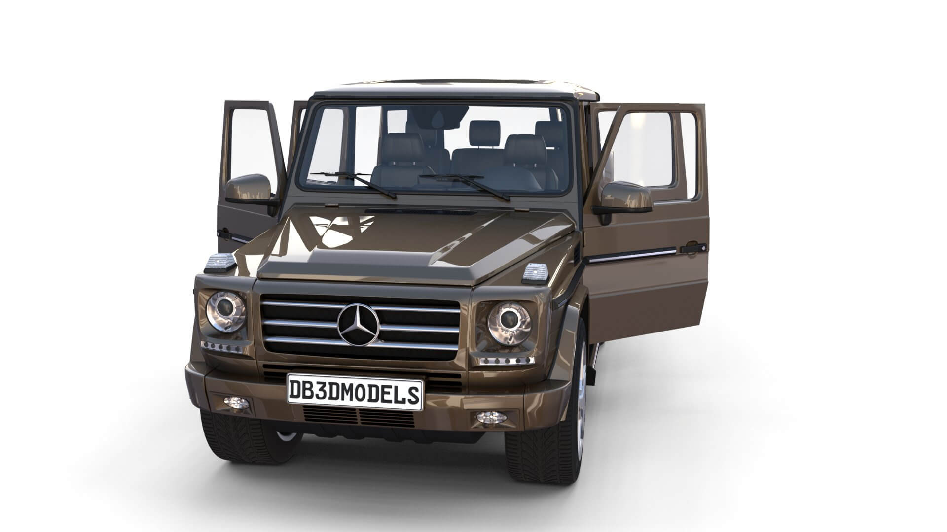Mercedes Benz G Class with Interior Brown - 3D Model by dragosburian