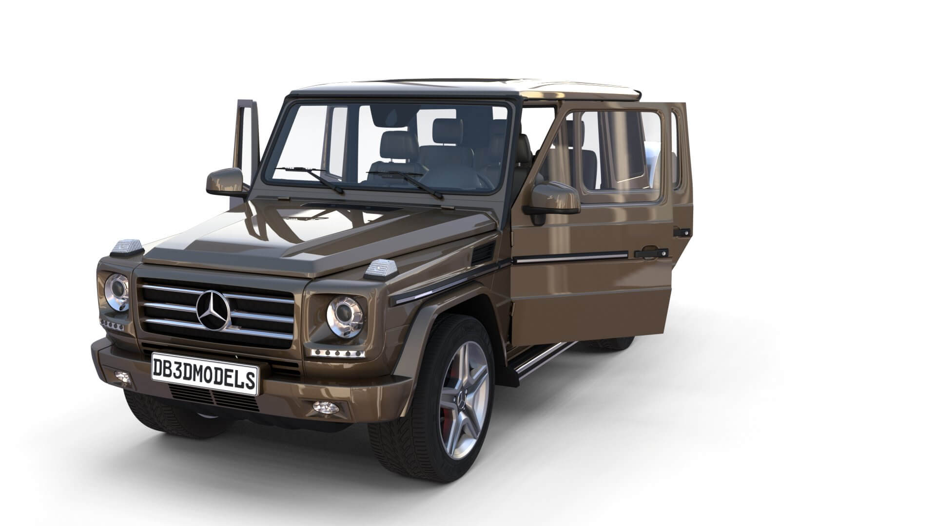 Mercedes Benz G Class with Interior Brown - 3D Model by dragosburian