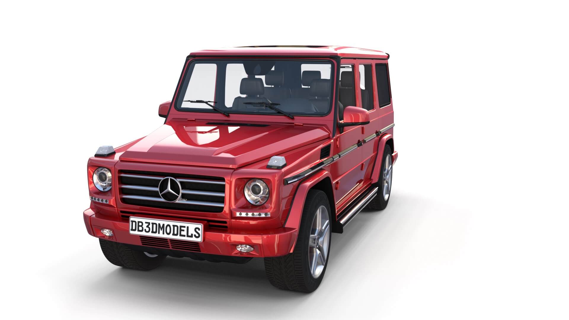 Mercedes Benz G Class with Interior Red - 3D Model by dragosburian