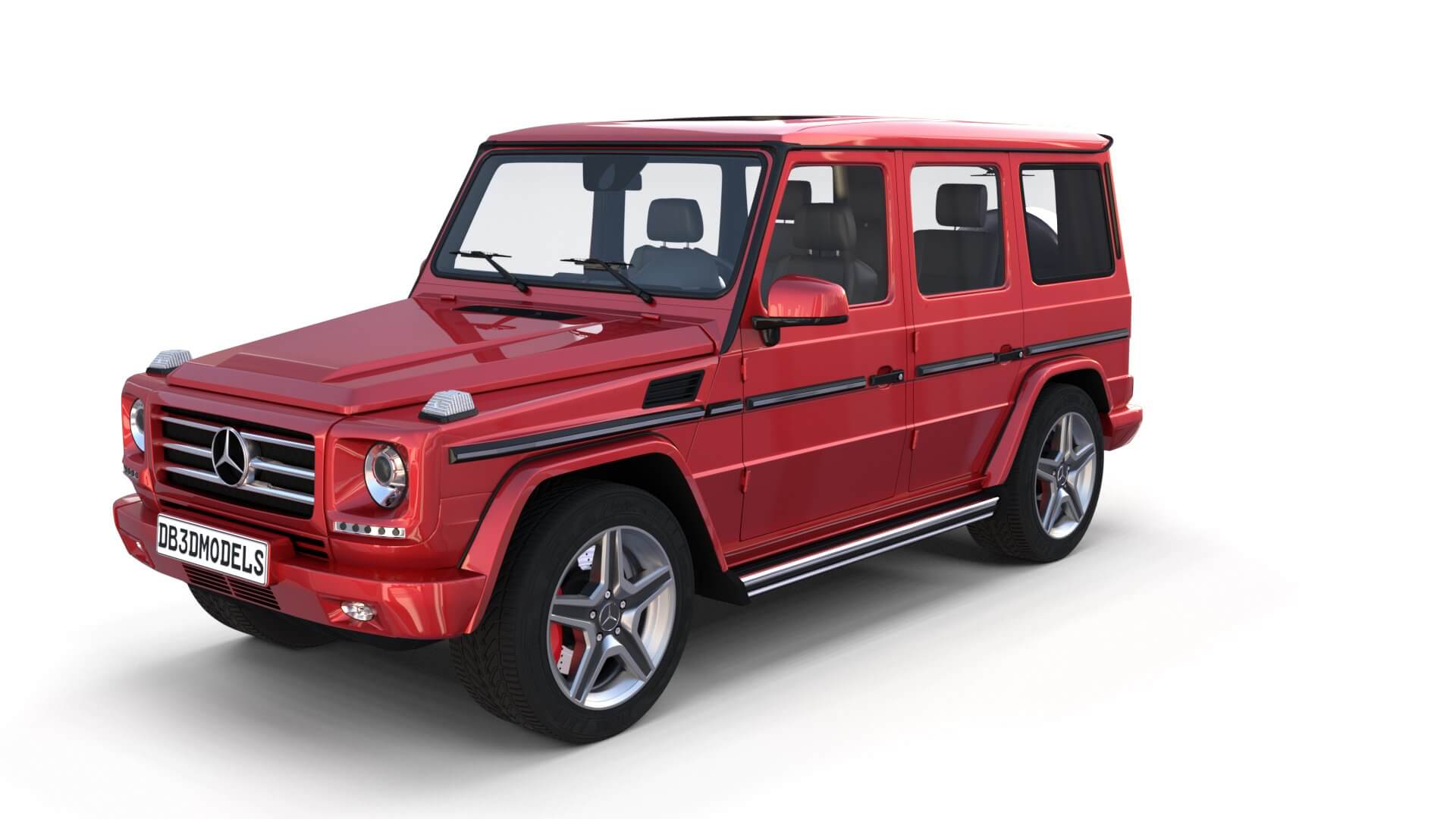 Mercedes Benz G Class with Interior Red - 3D Model by dragosburian