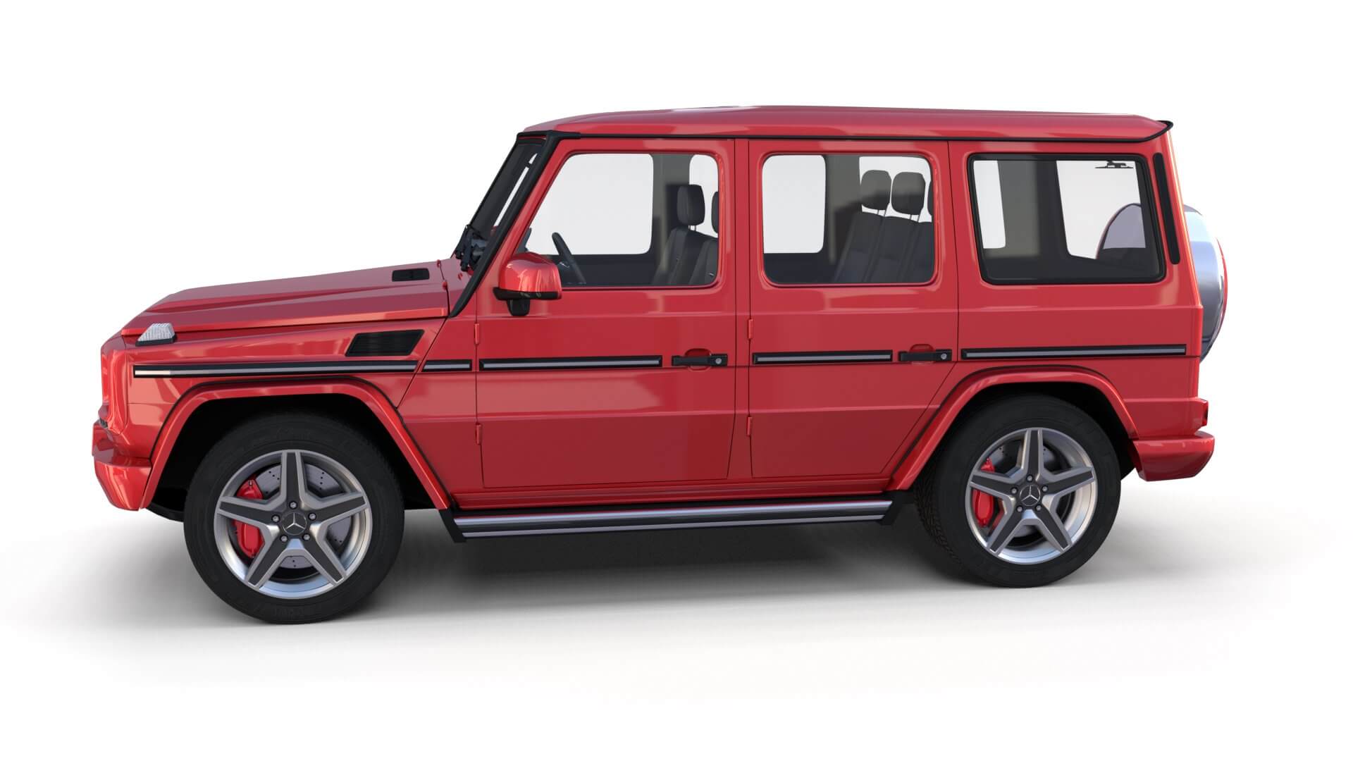 Mercedes Benz G Class with Interior Red - 3D Model by dragosburian