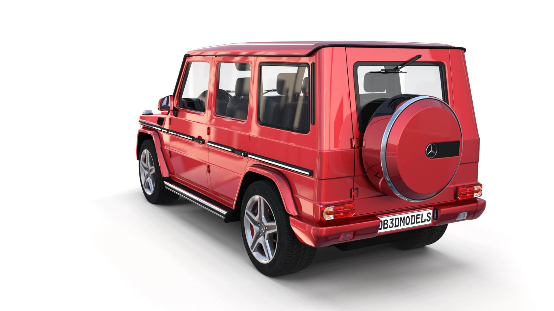 Mercedes Benz G Class with Interior Red - 3D Model by dragosburian