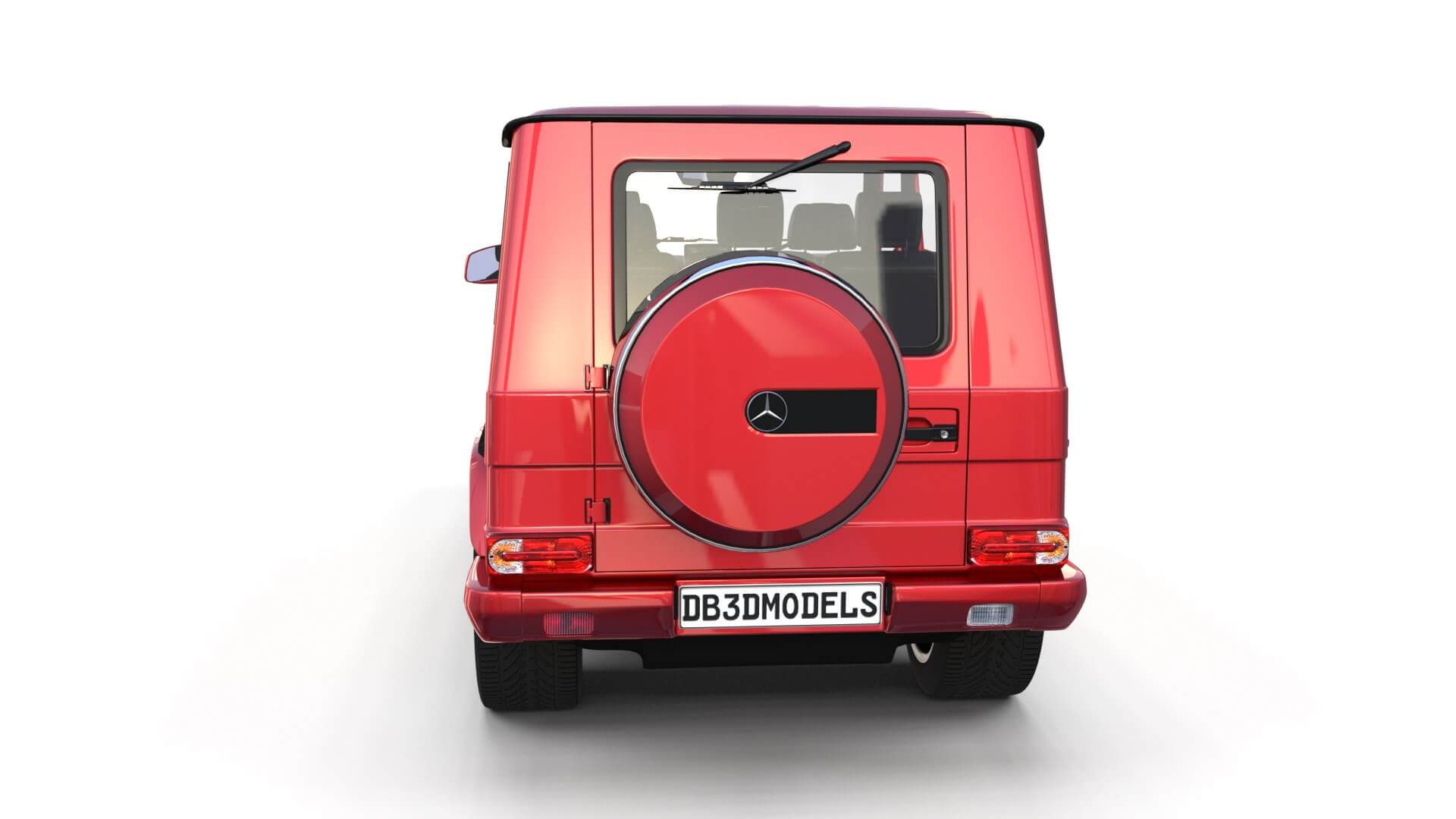 Mercedes Benz G Class with Interior Red - 3D Model by dragosburian